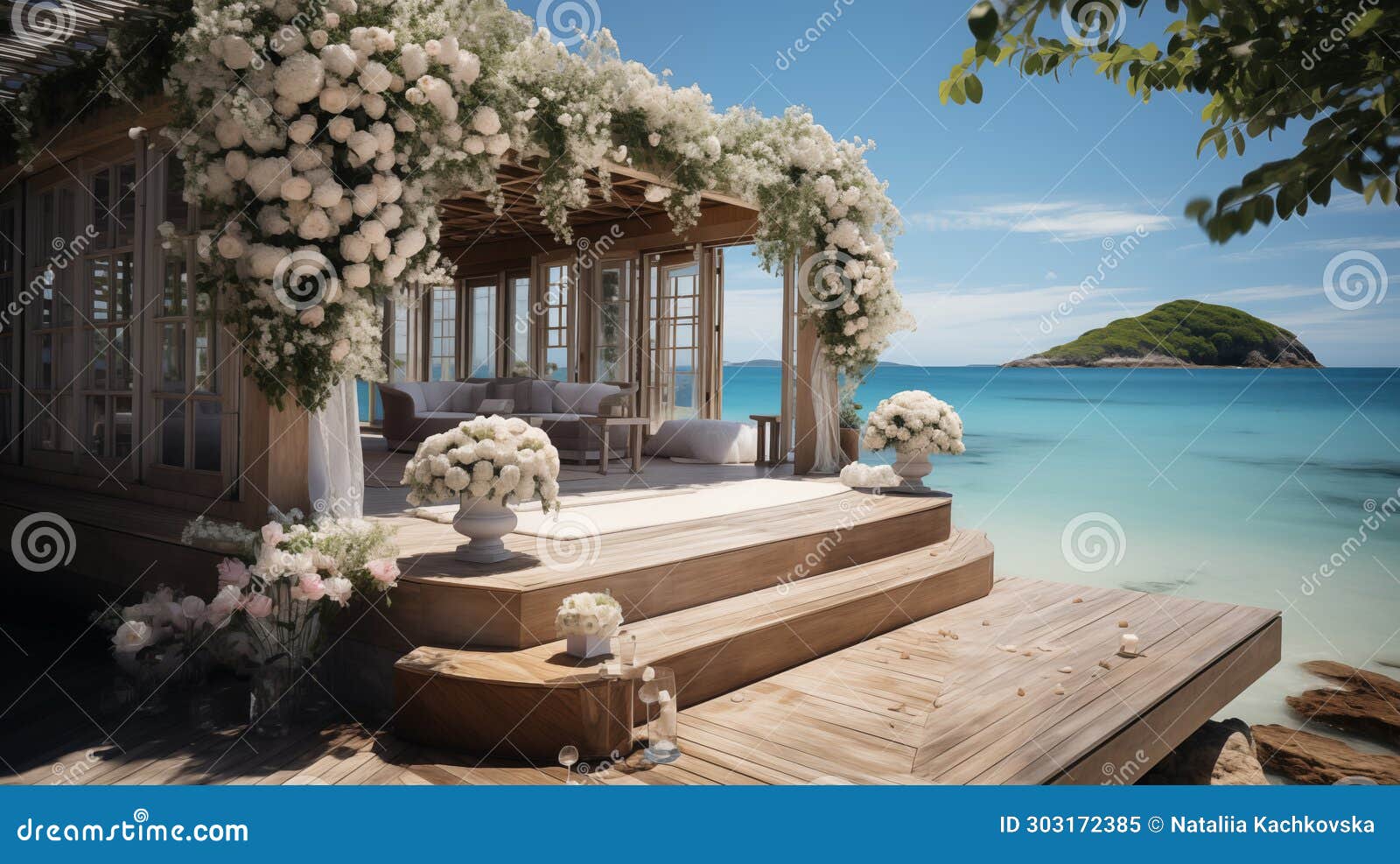 Wedding Exterior On The Beach Royalty-Free Cartoon | CartoonDealer.com ...