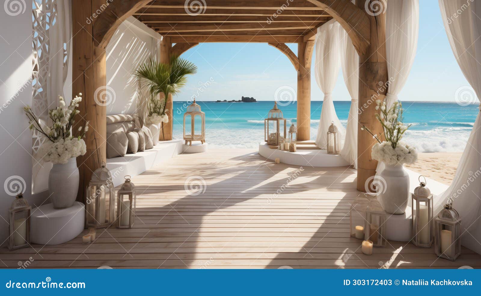 Wedding Exterior On The Beach Royalty-Free Cartoon | CartoonDealer.com ...