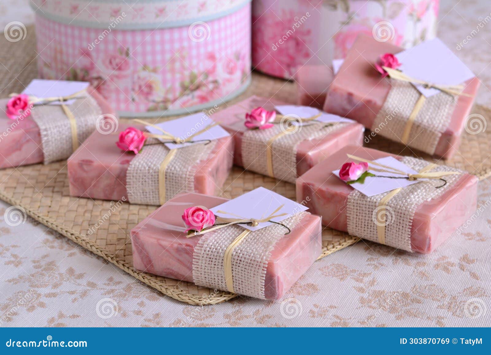 Wedding Favors Pink Handmade Soaps Shabby Chic Decoration Small Guest