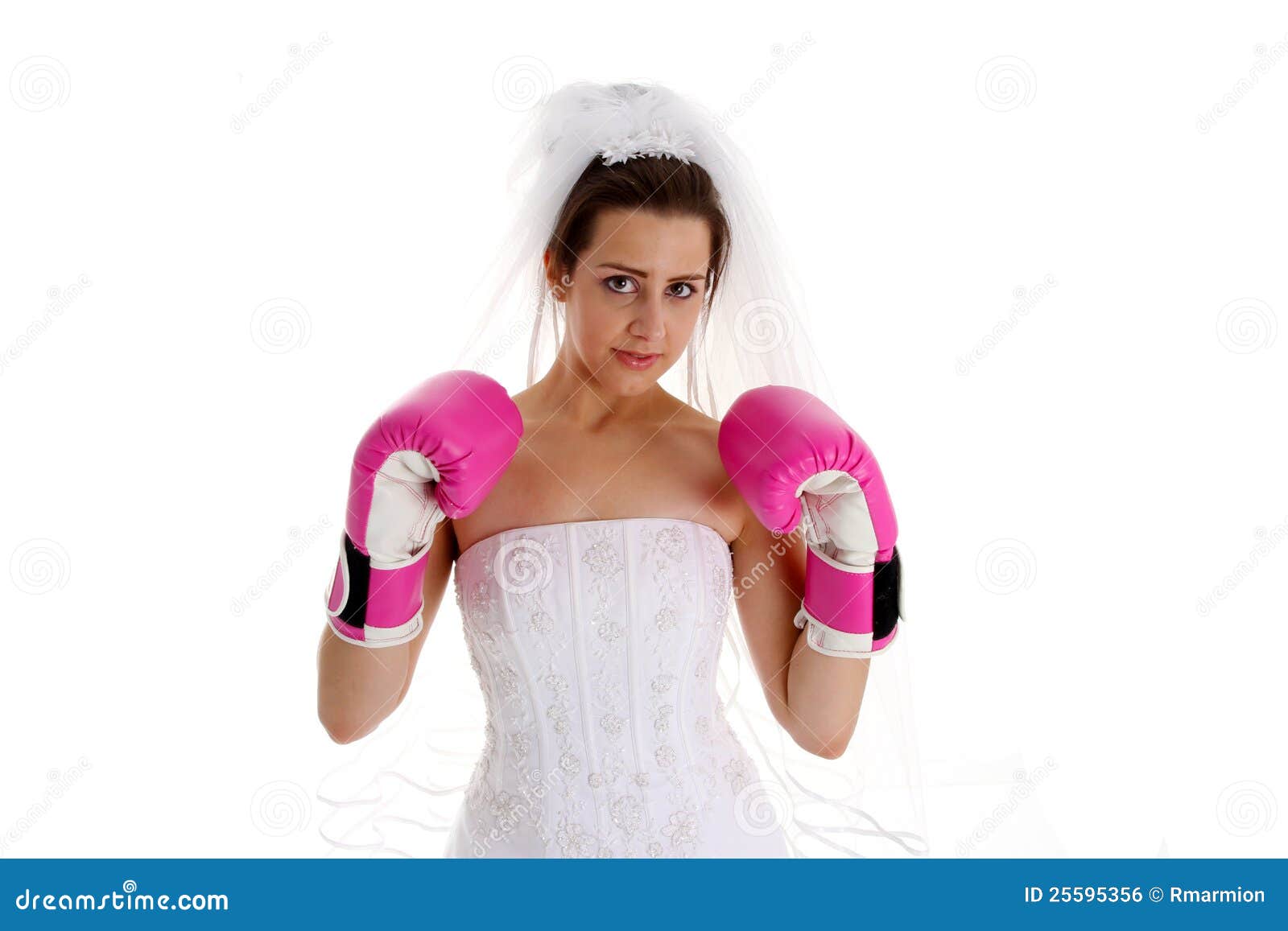 Wedding Fight stock photo. Image of veil, bride, happy - 25595356