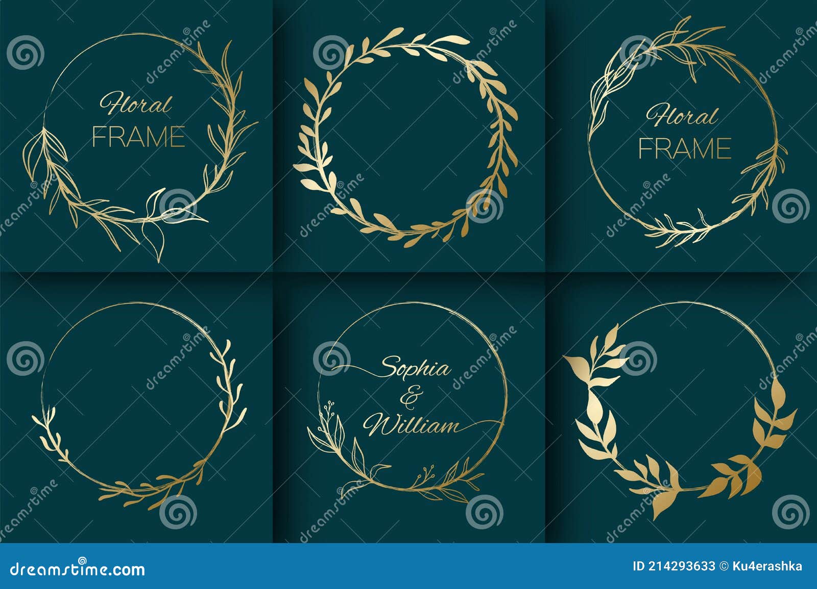 Wedding Floral Border, Monogram Creator Stock Vector - Illustration of ...