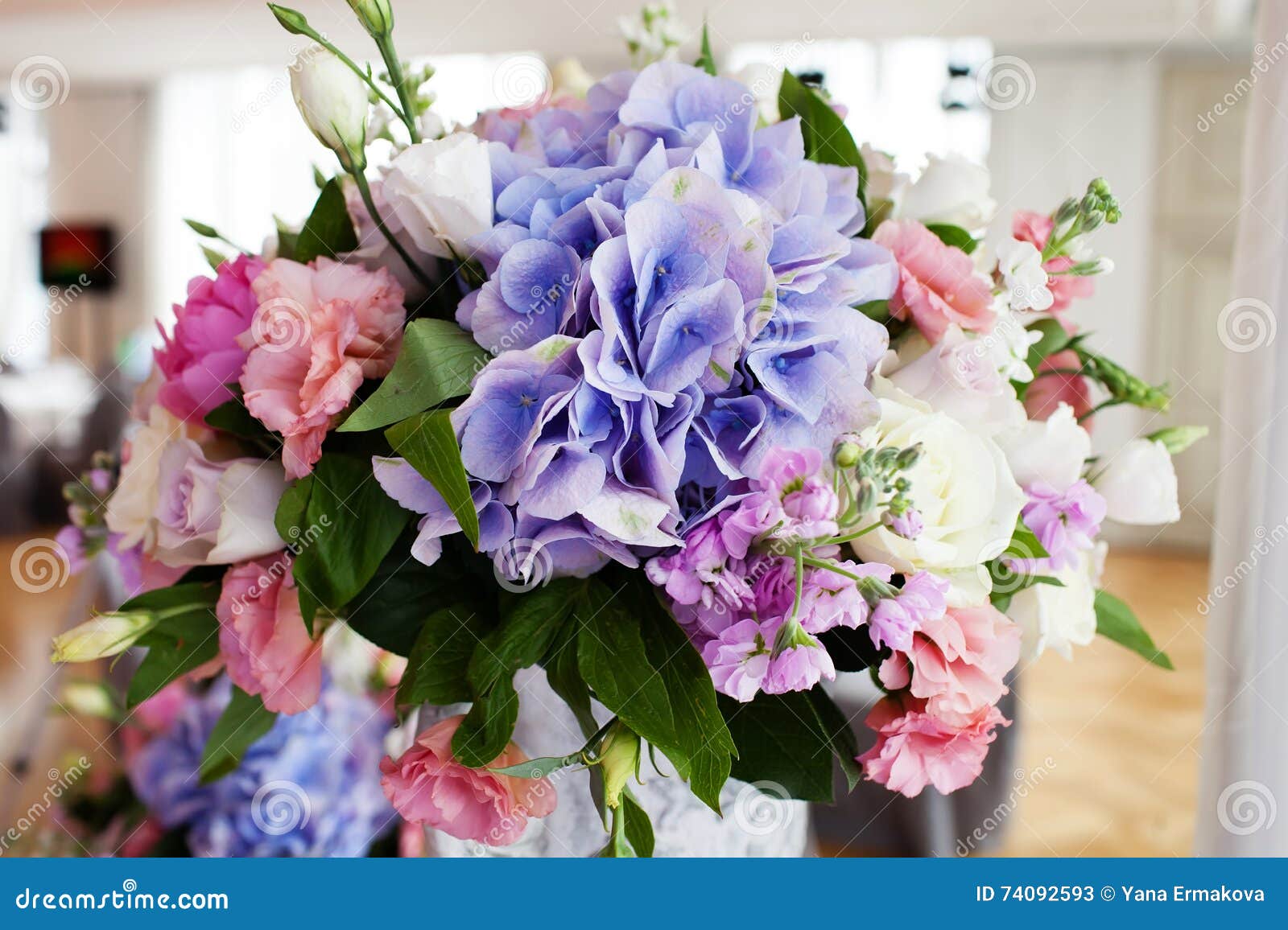 Wedding flower composition stock image. Image of dinner - 74092593