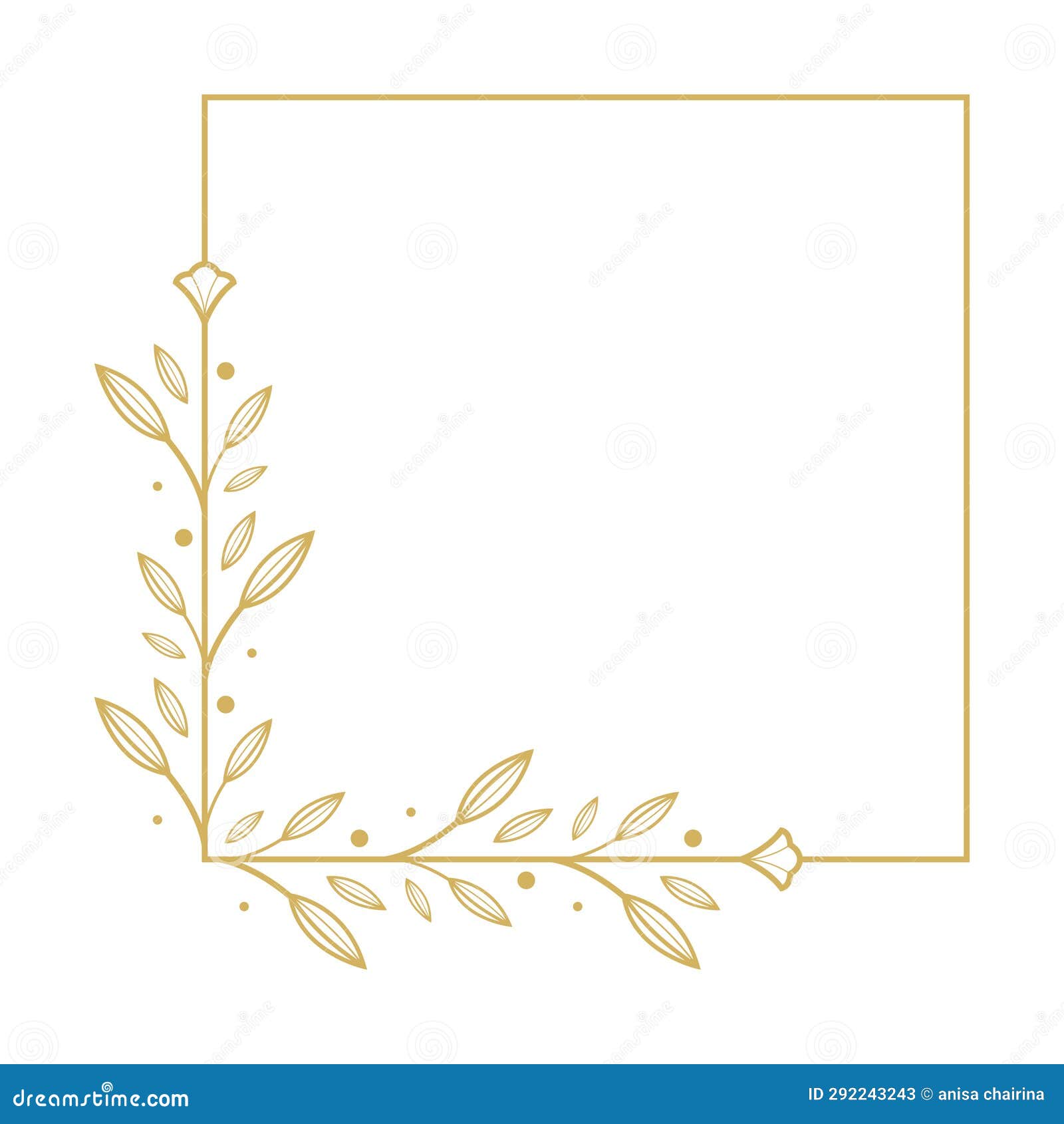 Wedding Flower Frame Element Design Stock Illustration - Illustration ...