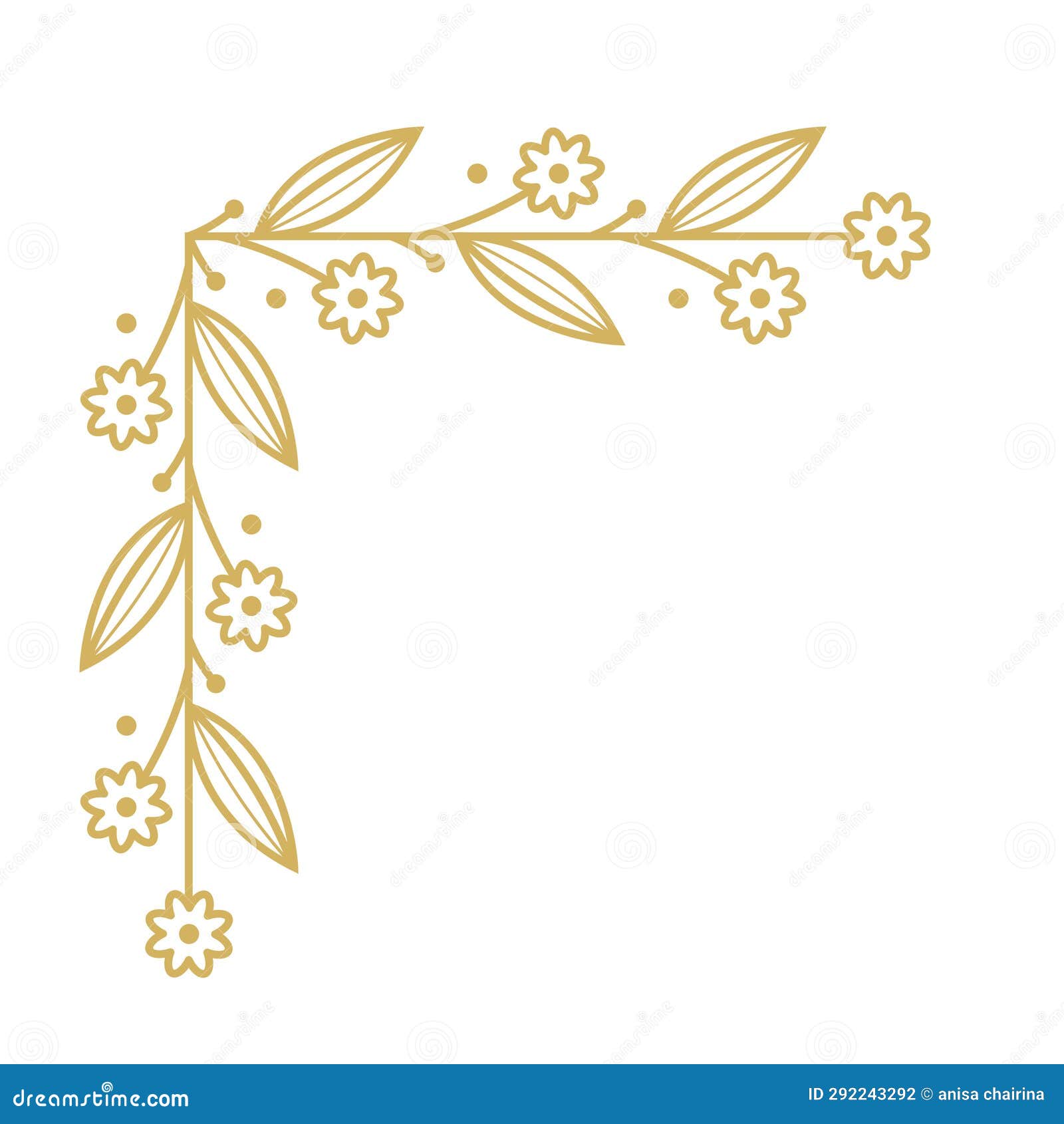 Wedding Flower Frame Element Design Stock Illustration - Illustration ...