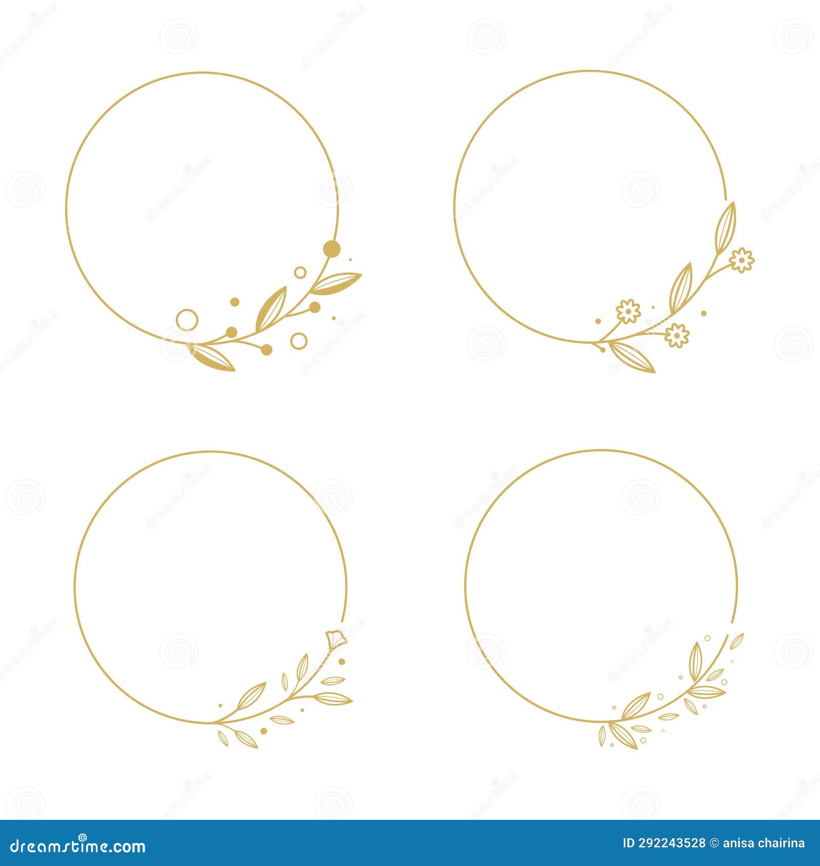 Wedding Flower Frame Element Design Stock Illustration - Illustration ...