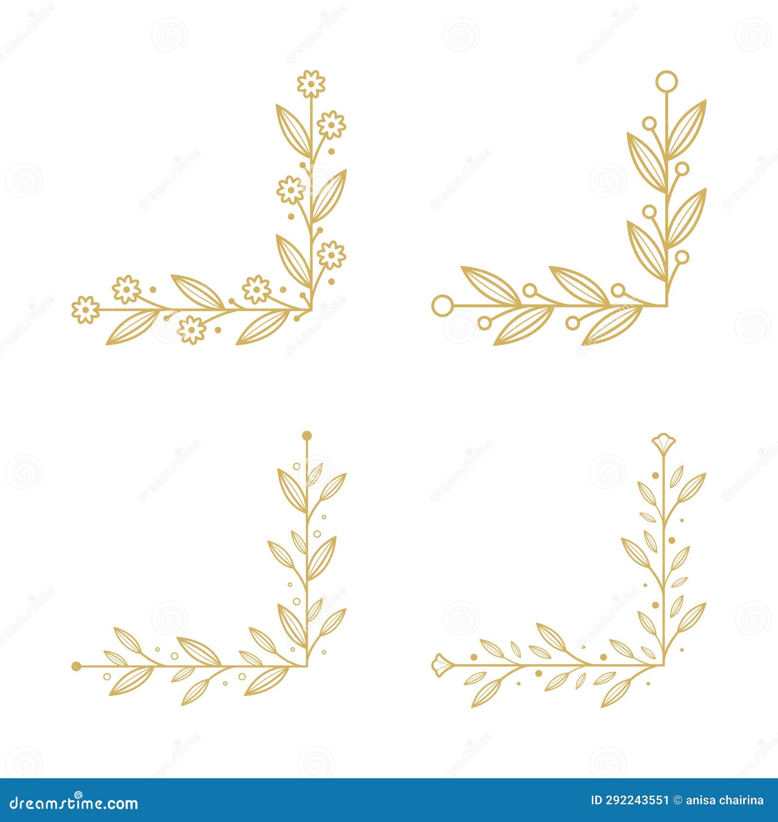 Wedding Flower Frame Element Design Stock Illustration - Illustration ...