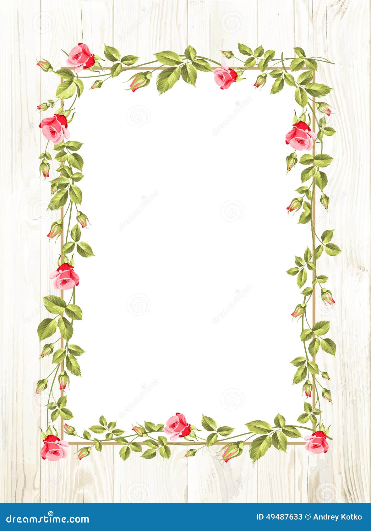 Wedding flower frame stock vector. Illustration of party - 49487633