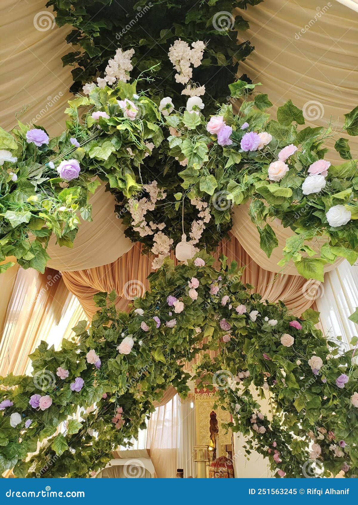 Wedding flower tent stock image. Image of wedding, tent - 251563245