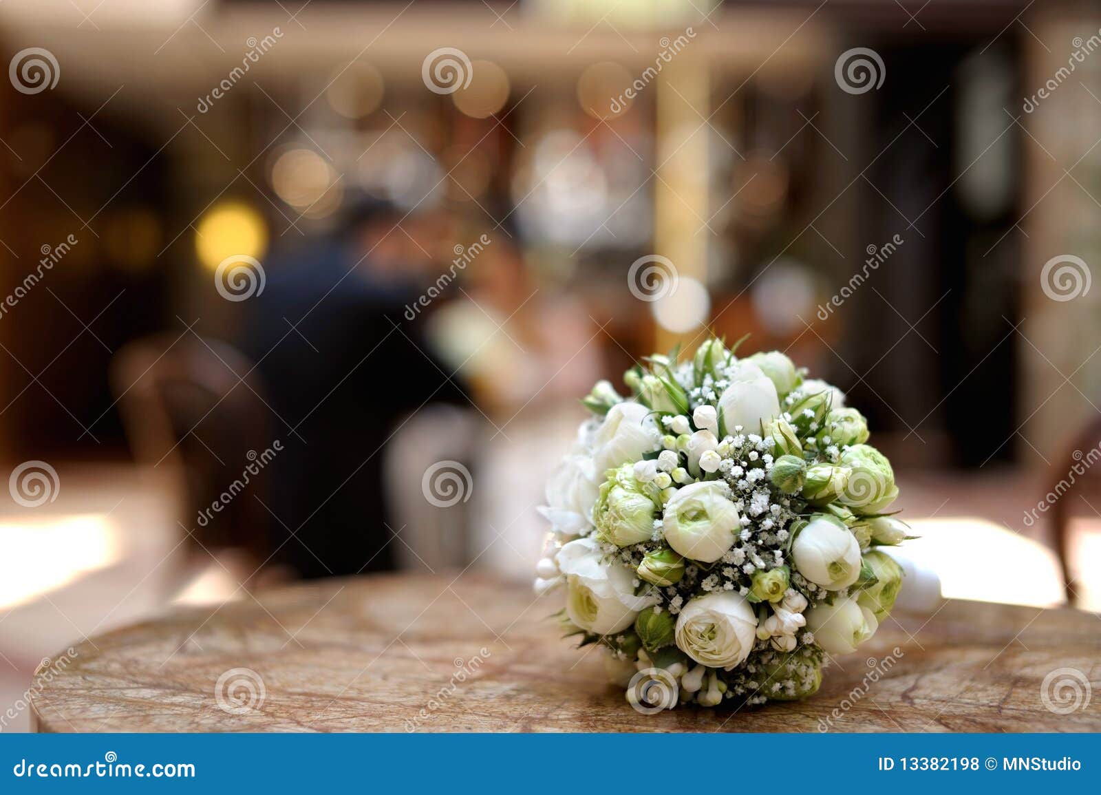 Wedding Flowers Laying on a Table Stock Photo - Image of laying ...