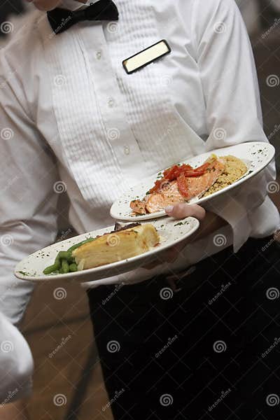 Wedding food being served stock image. Image of shirt - 1513331