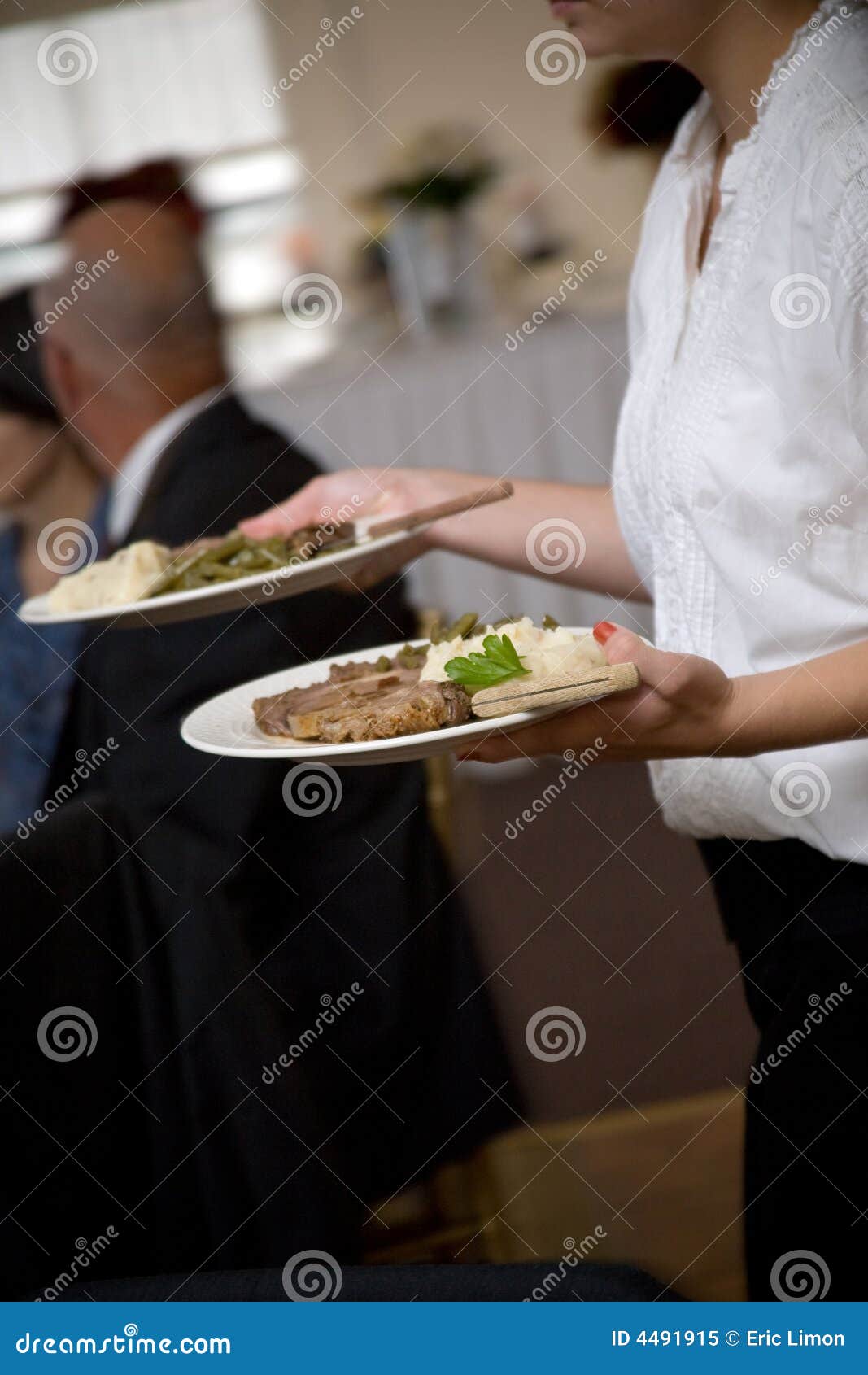 Wedding Food Being Served by a Waiter Stock Image - Image of service ...