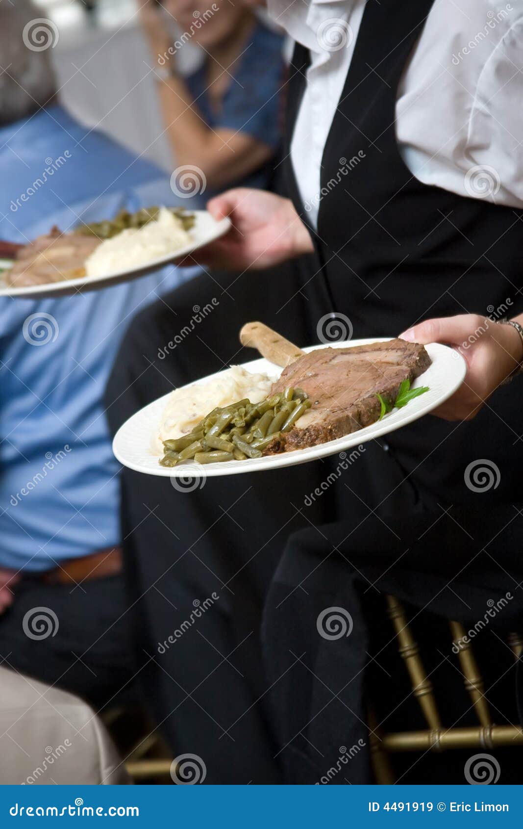 Wedding Food Being Served by a Waiter Stock Image - Image of elegance ...