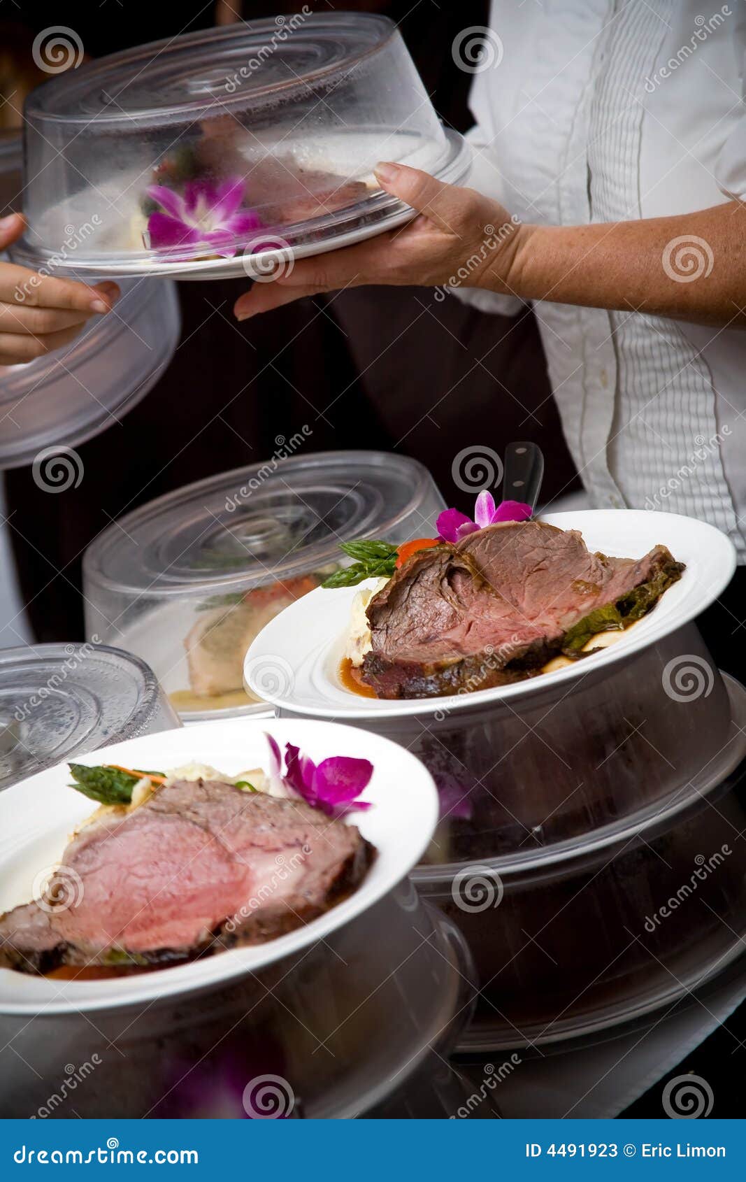 Wedding Food Being Served by a Waiter Stock Image - Image of party ...