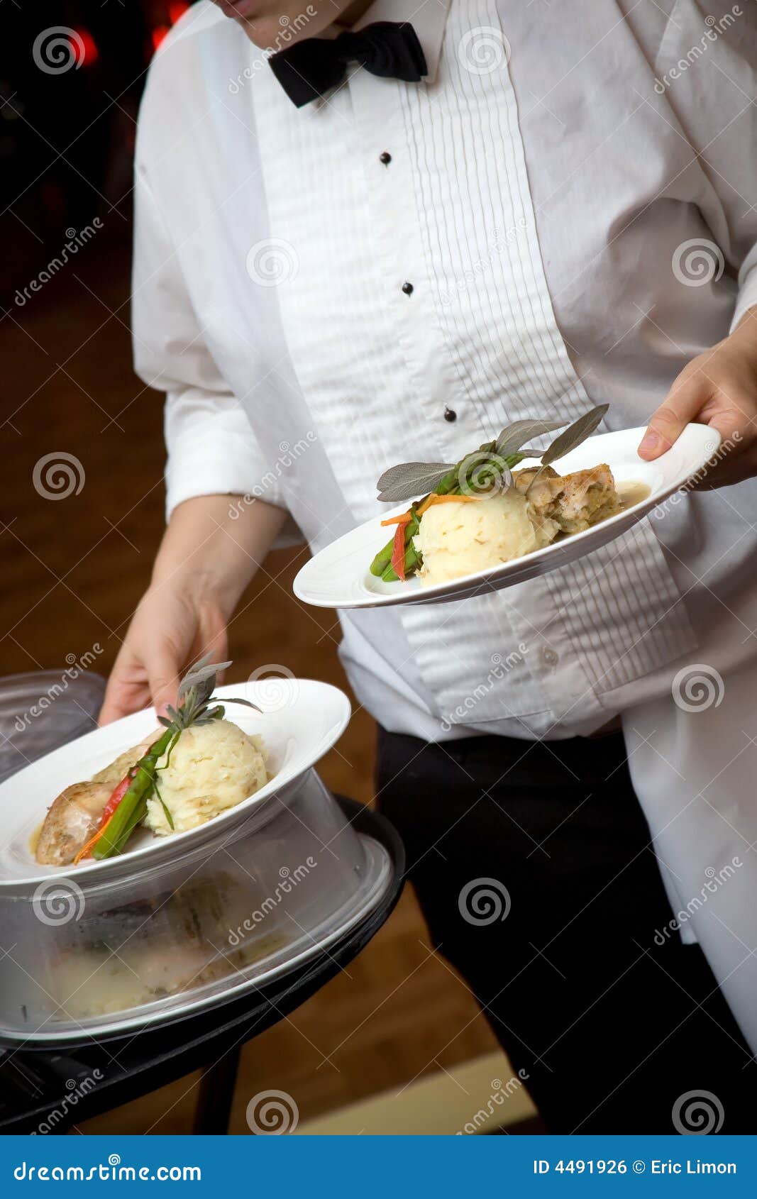 Wedding Food Being Served by a Waiter Stock Photo - Image of eating ...