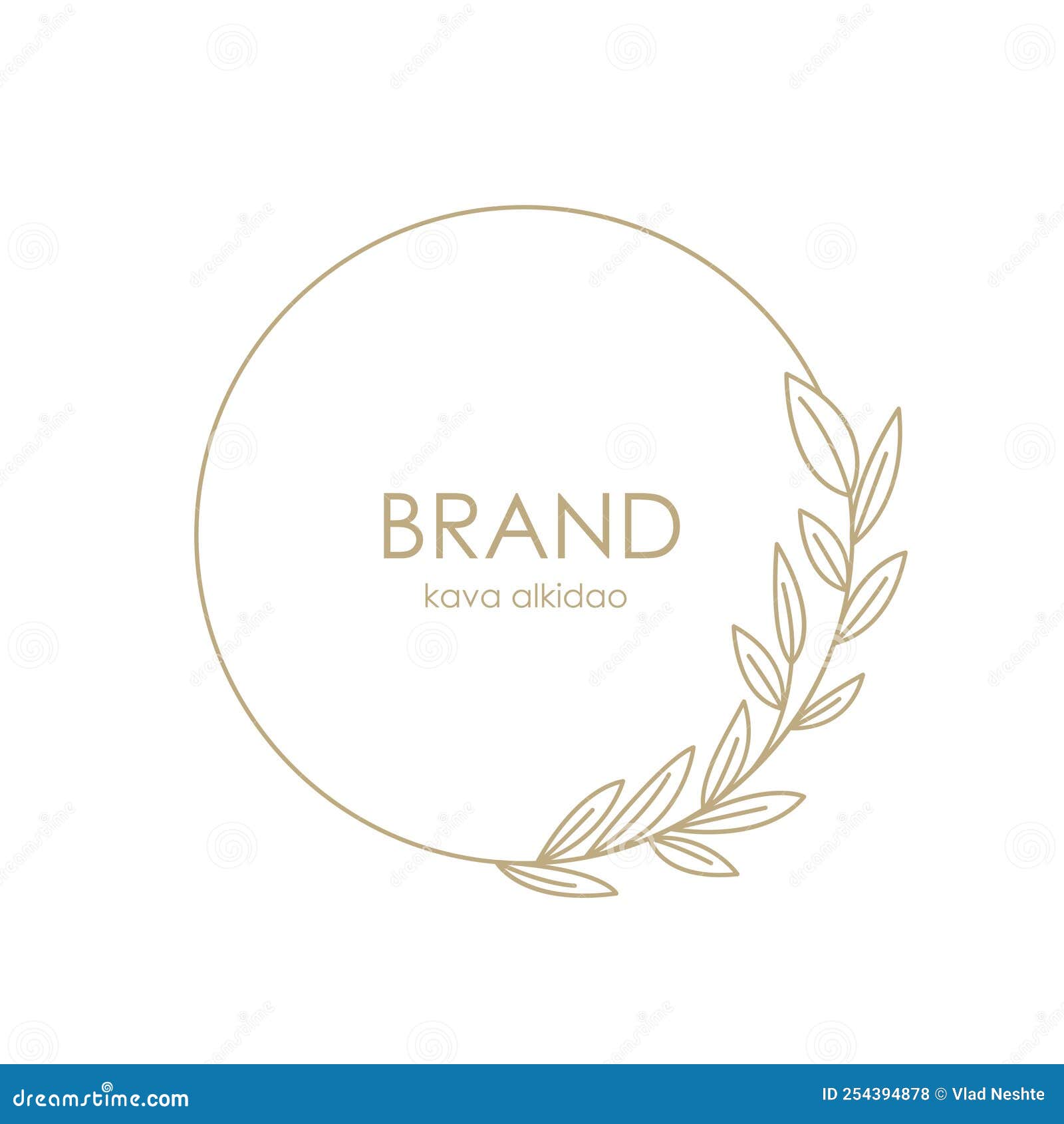 Wedding Frame Logo Elements. Circle with Flowers for the Logo Stock ...