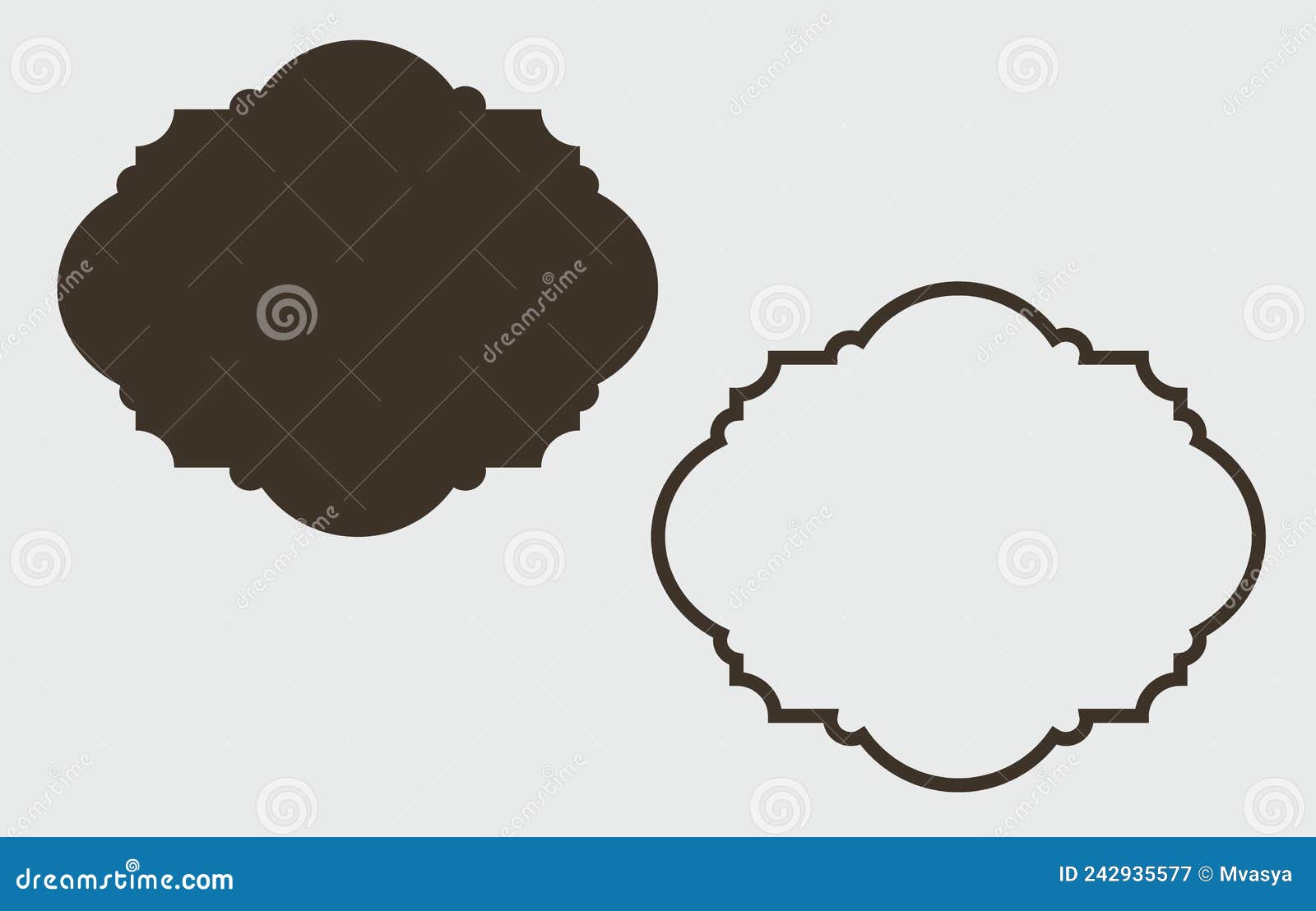 Wedding Frame. Mailbox Monogram, Basic Shape, Monogram Frame. Empty ...