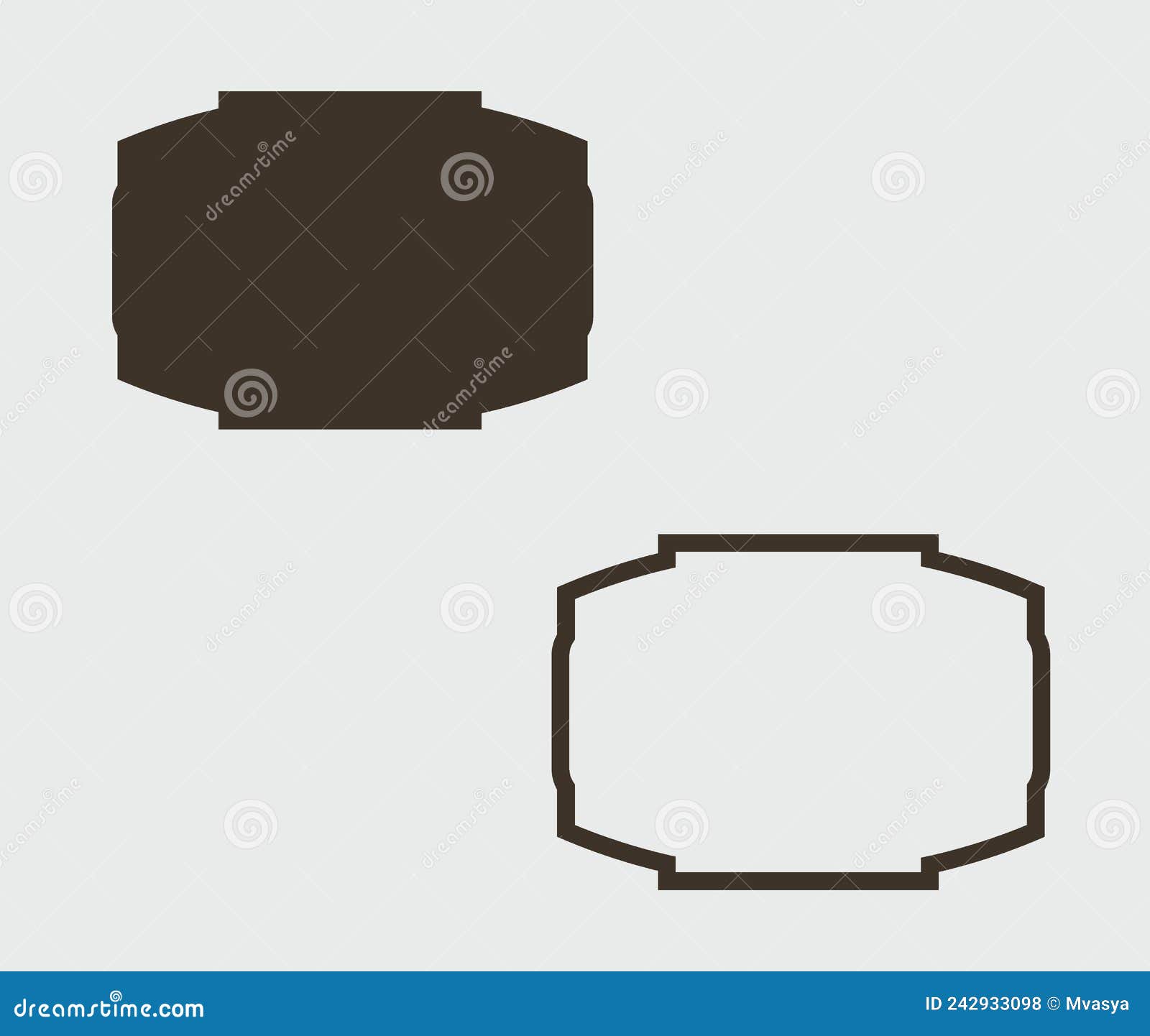 Wedding Frame. Mailbox Monogram, Basic Shape, Monogram Frame. Empty ...