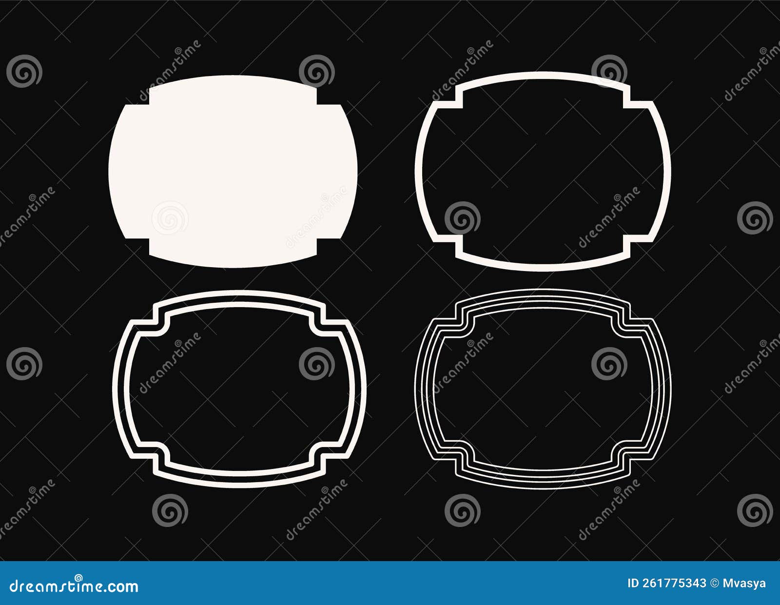 Wedding Frame. Mailbox Monogram, Vintage. Basic Shape, Monogram Frame ...