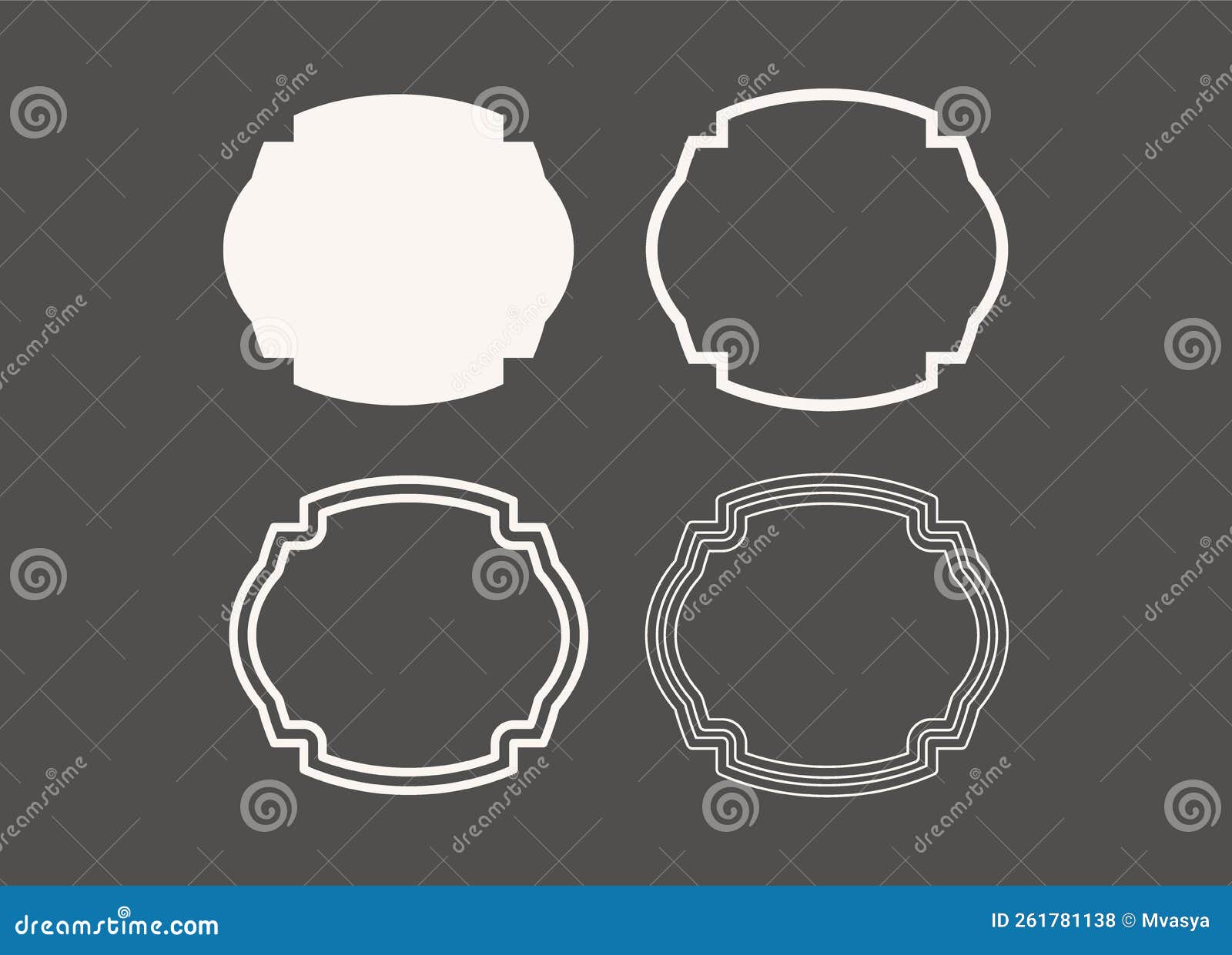 Wedding Frame. Mailbox Monogram, Vintage. Basic Shape, Monogram Frame ...