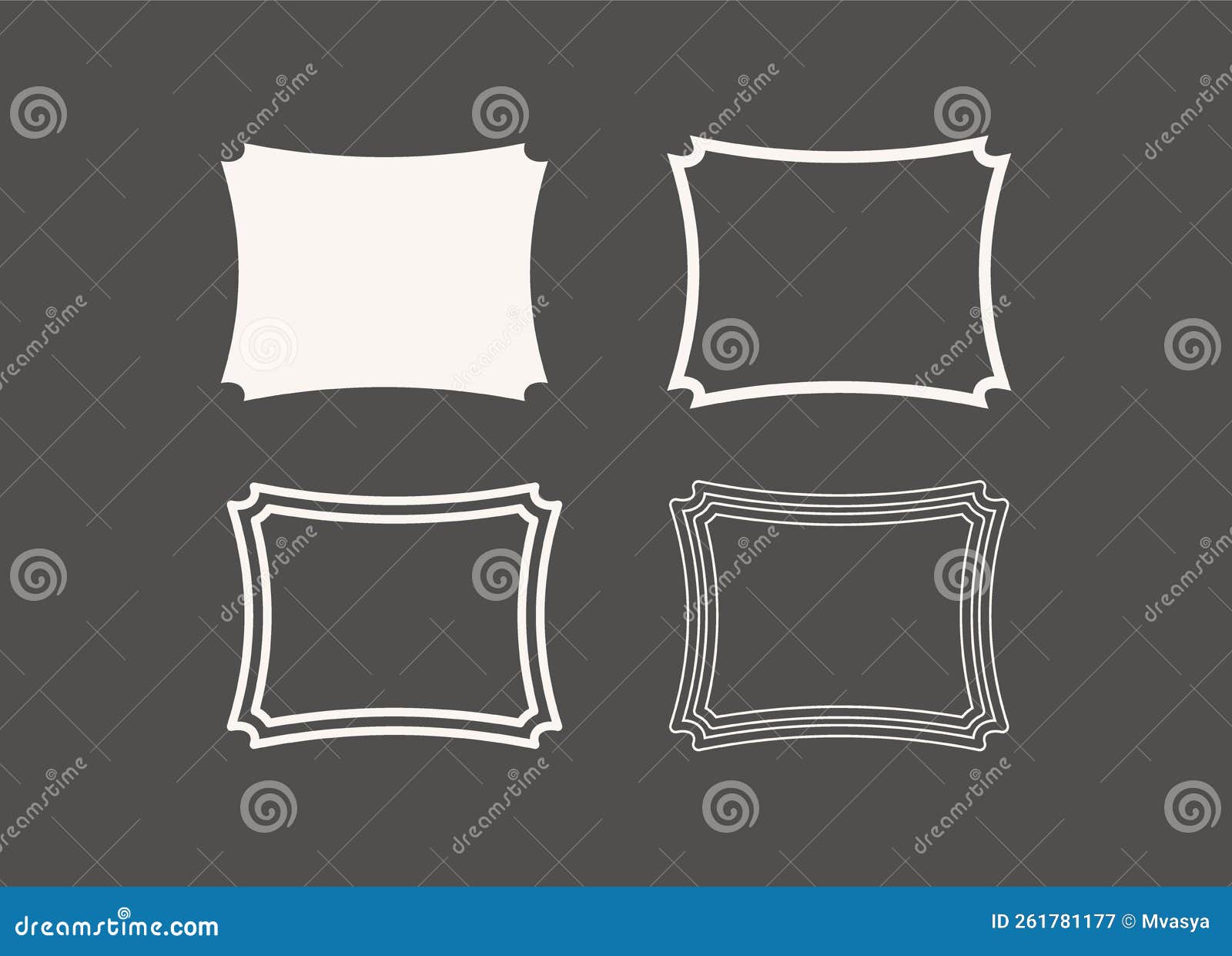 Wedding Frame. Mailbox Monogram, Vintage. Basic Shape, Monogram Frame ...