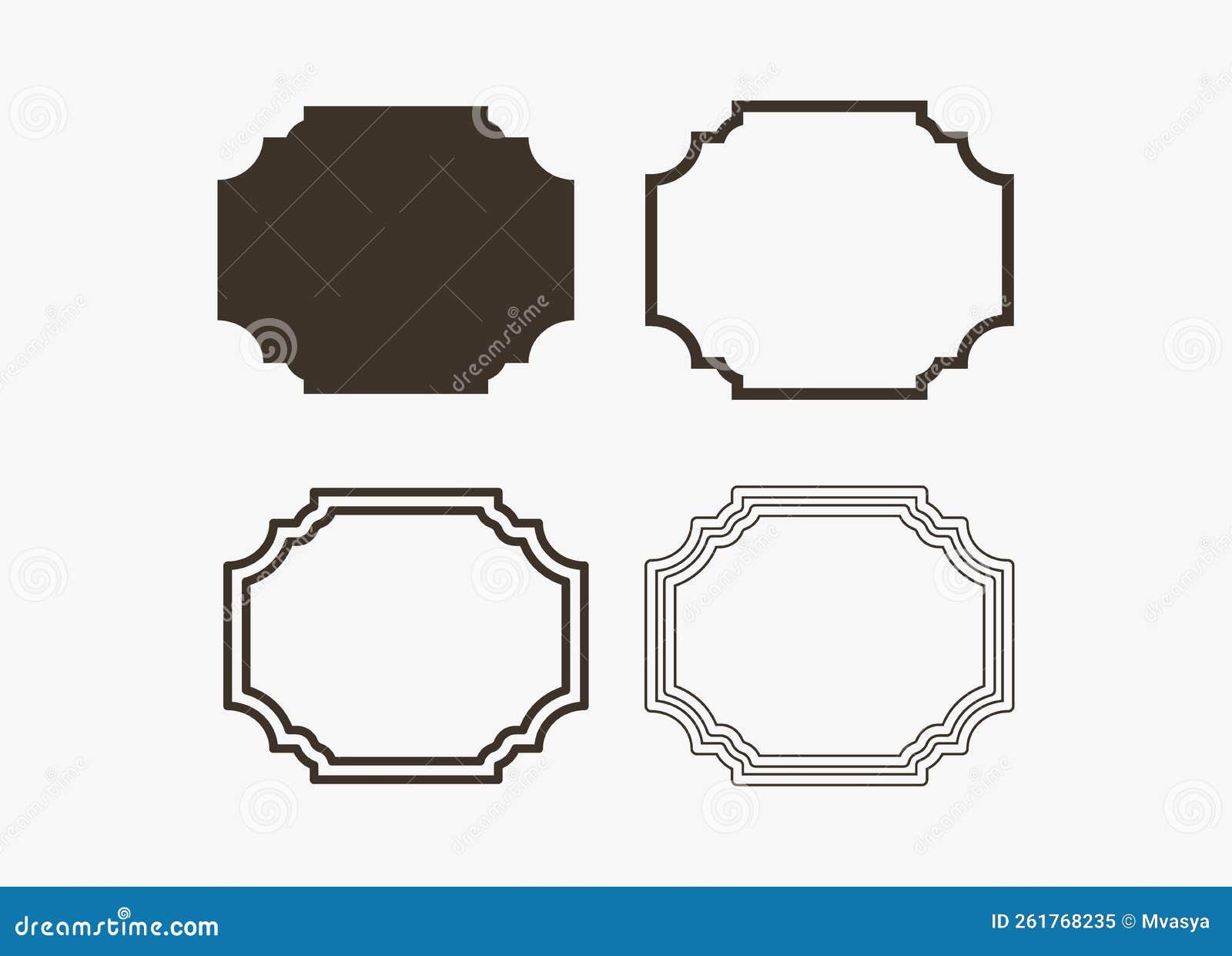 Wedding Frame. Mailbox Monogram, Vintage. Basic Shape, Monogram Frame ...