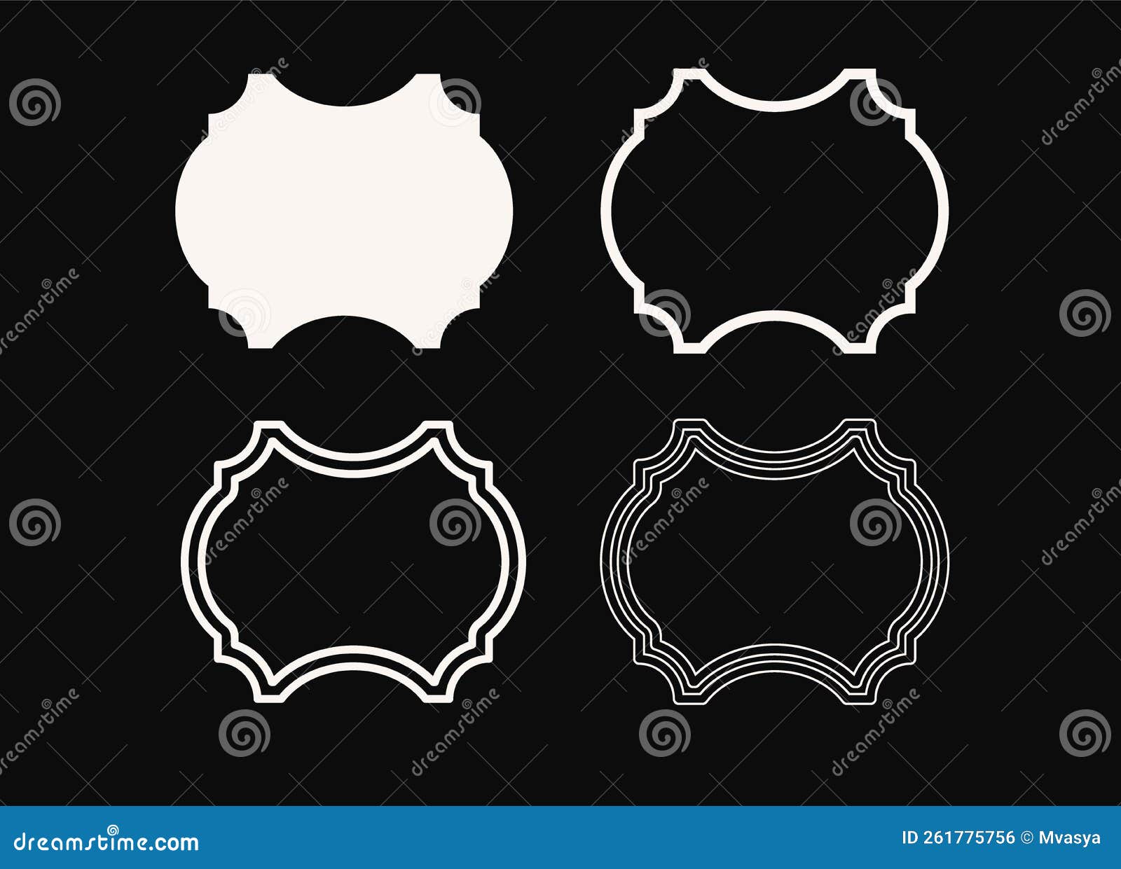 Wedding Frame. Mailbox Monogram, Vintage. Basic Shape, Monogram Frame ...