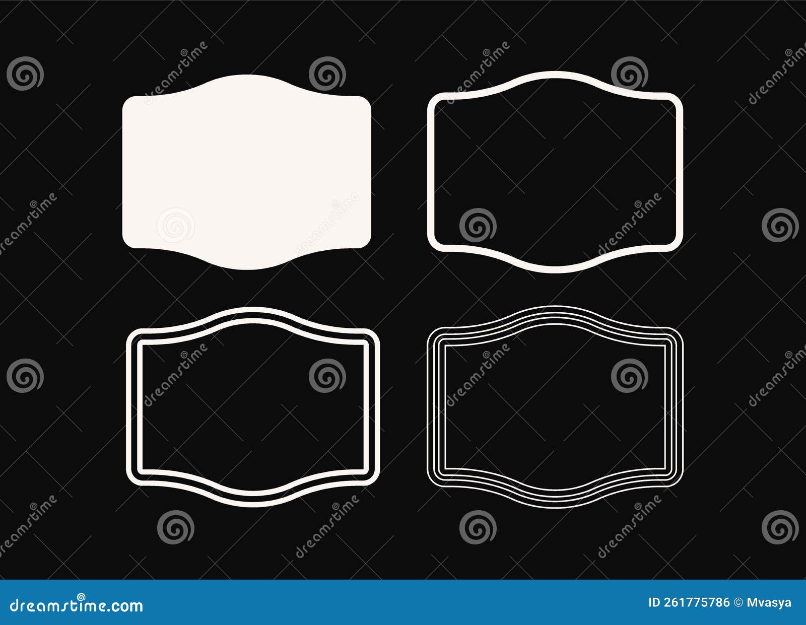 Wedding Frame. Mailbox Monogram, Vintage. Basic Shape, Monogram Frame ...