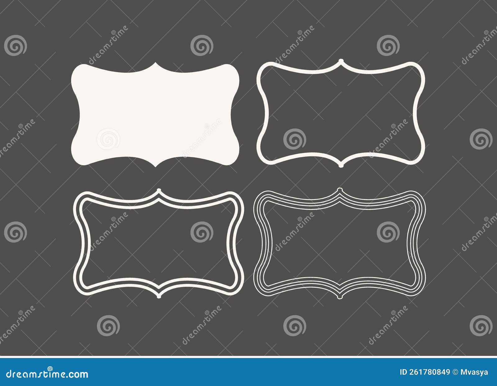 Wedding Frame. Mailbox Monogram, Vintage. Basic Shape, Monogram Frame ...