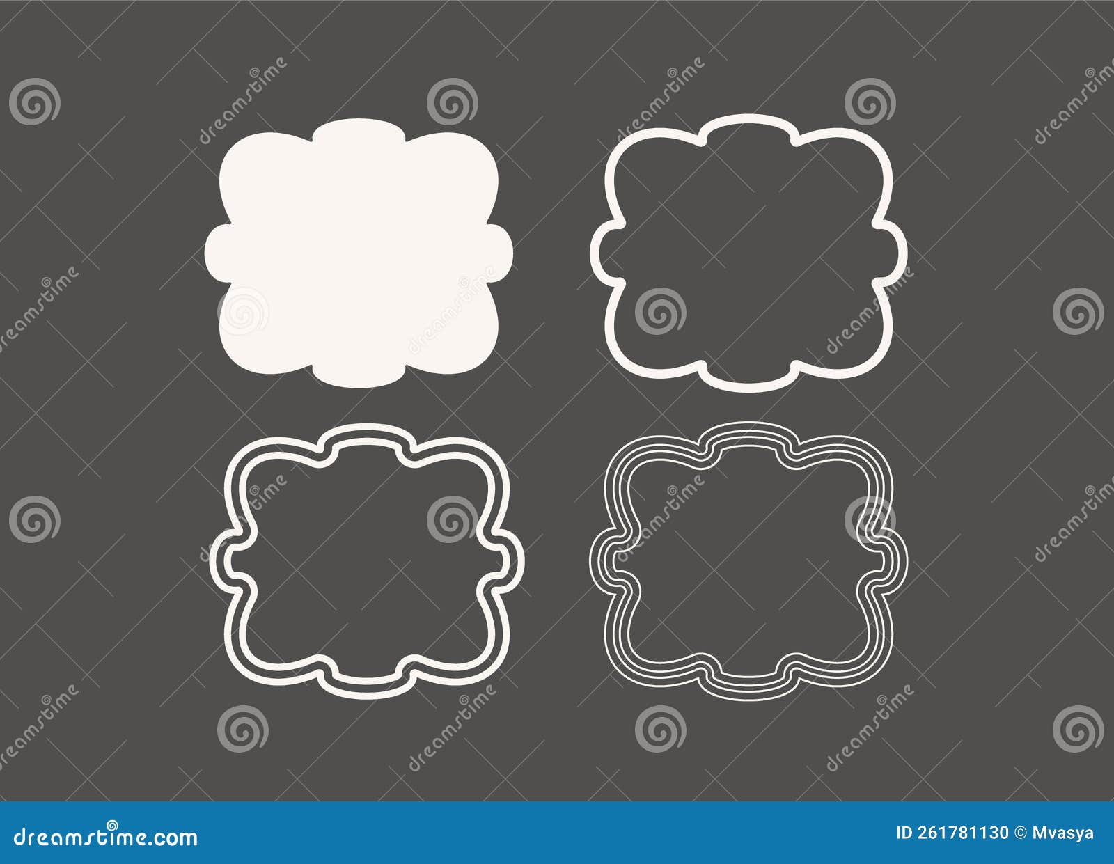 Wedding Frame. Mailbox Monogram, Vintage. Basic Shape, Monogram Frame ...