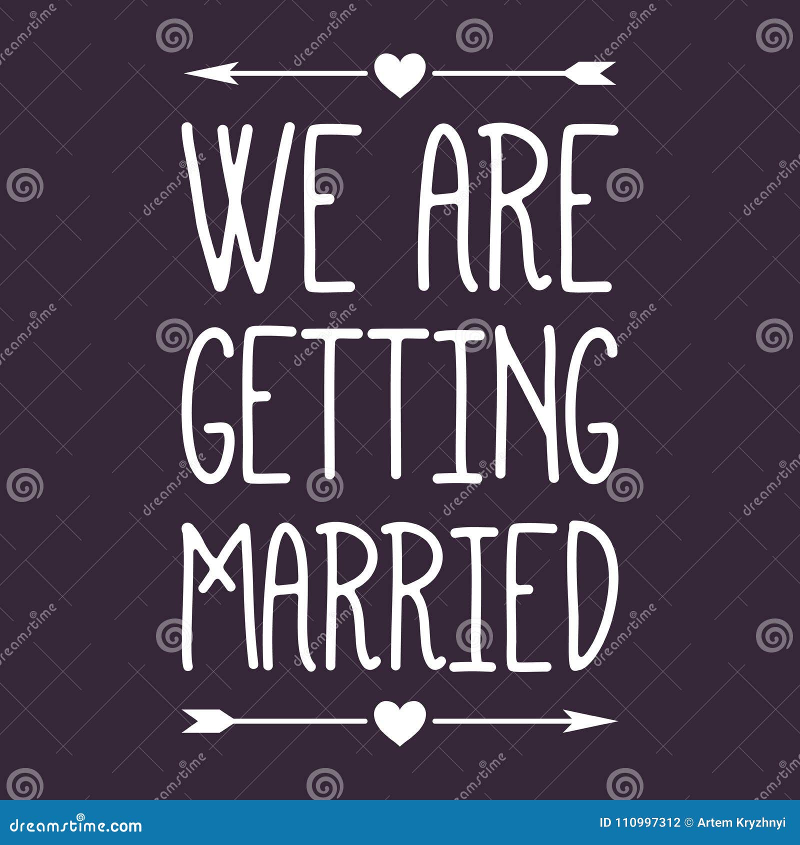 Wedding/We Are Getting Married Label/Badge Cartoon Vector ...