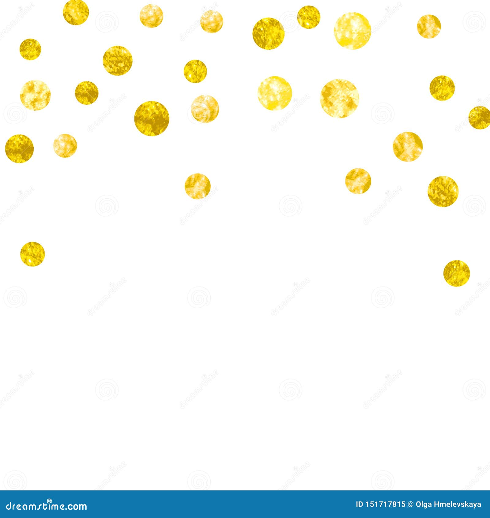 Gold Glitter Confetti with Dots Stock Vector - Illustration of confetti ...