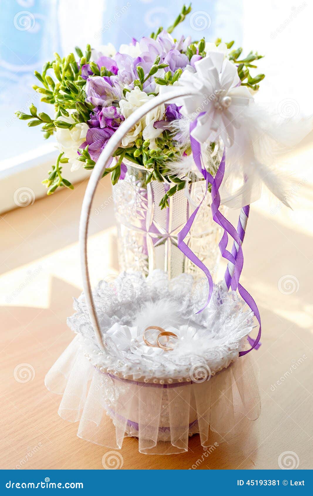 Wedding Gold Ring, Decorations for Wedding Celebration. Stock Image ...