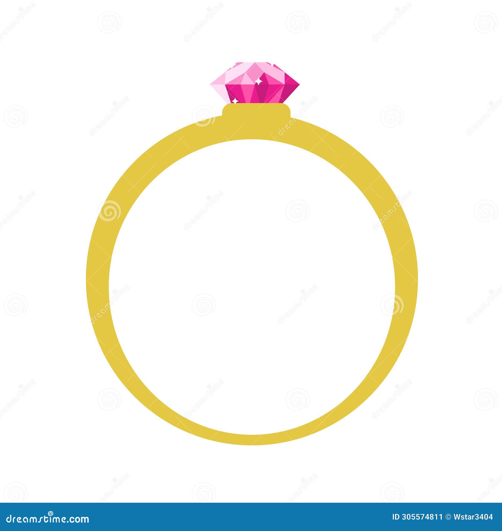 Wedding Gold Ring Icon Vector Illustration Stock Vector - Illustration ...