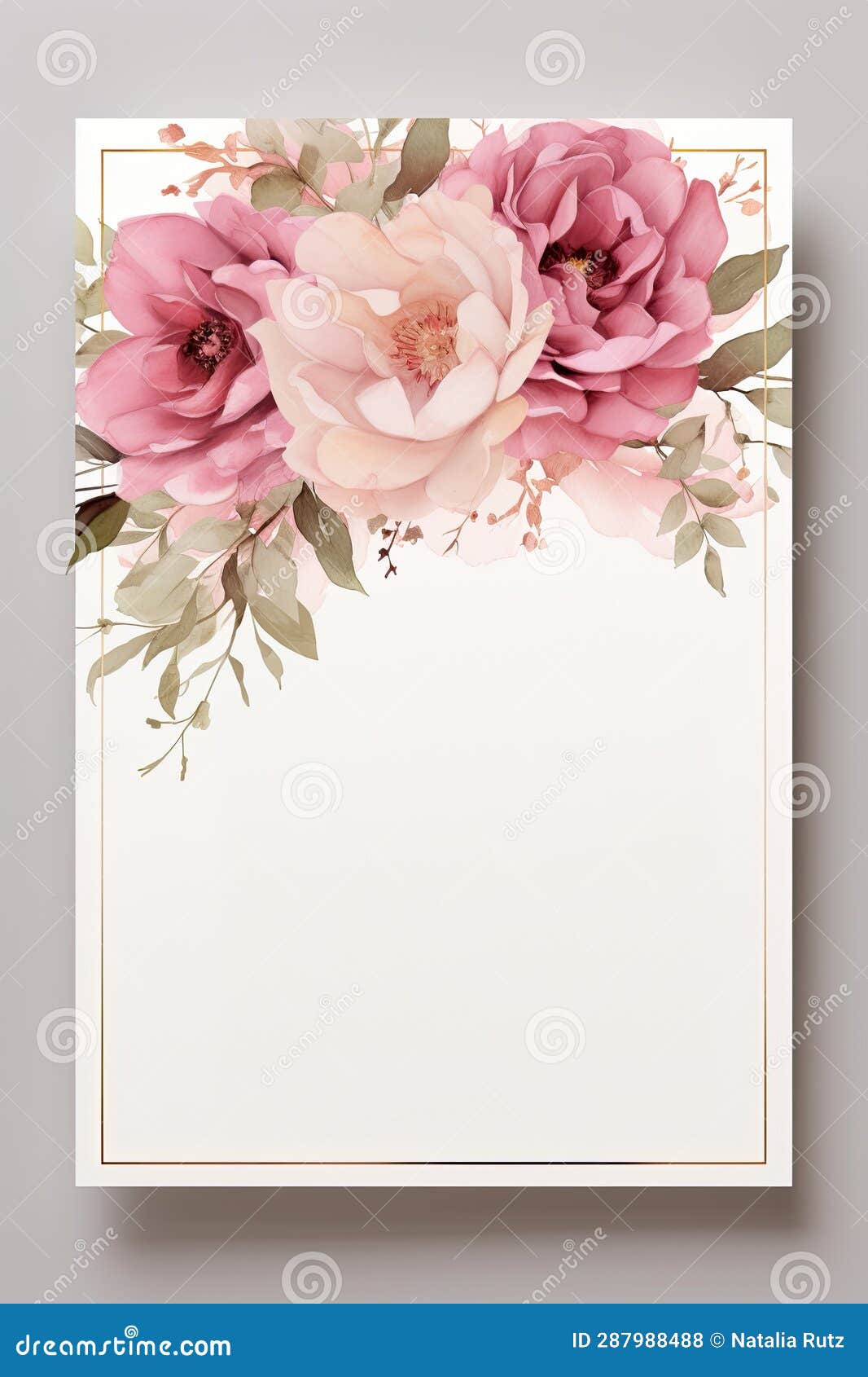 Wedding Greeting Card Front Side Stock Illustration - Illustration of ...