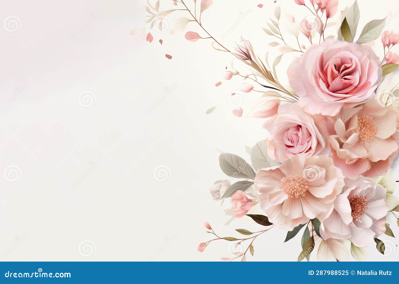 Wedding Greeting Card Front Side Stock Illustration - Illustration of ...