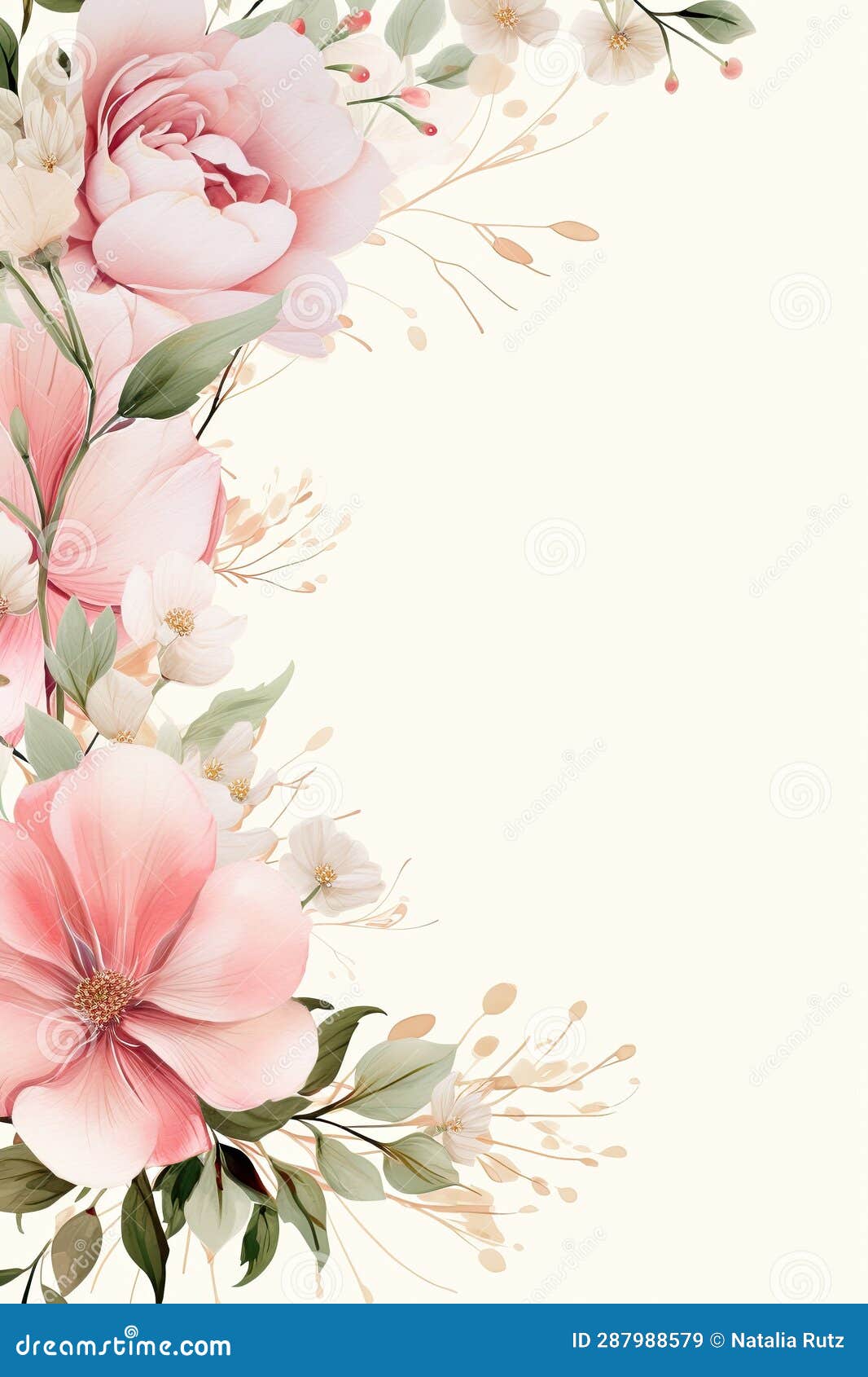 Wedding Greeting Card Front Side Stock Illustration - Illustration of ...