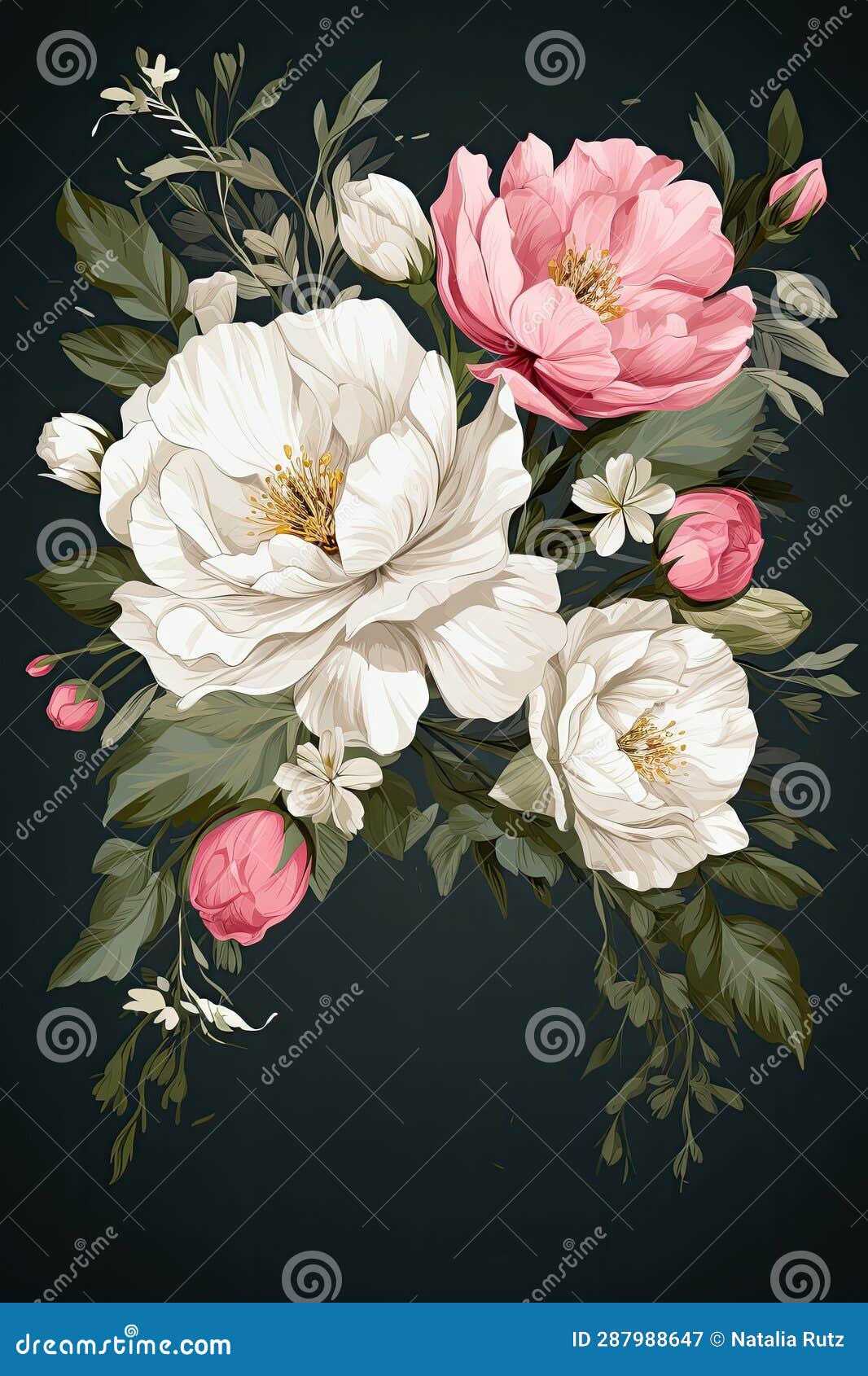 Wedding Greeting Card Front Side Stock Illustration - Illustration of ...