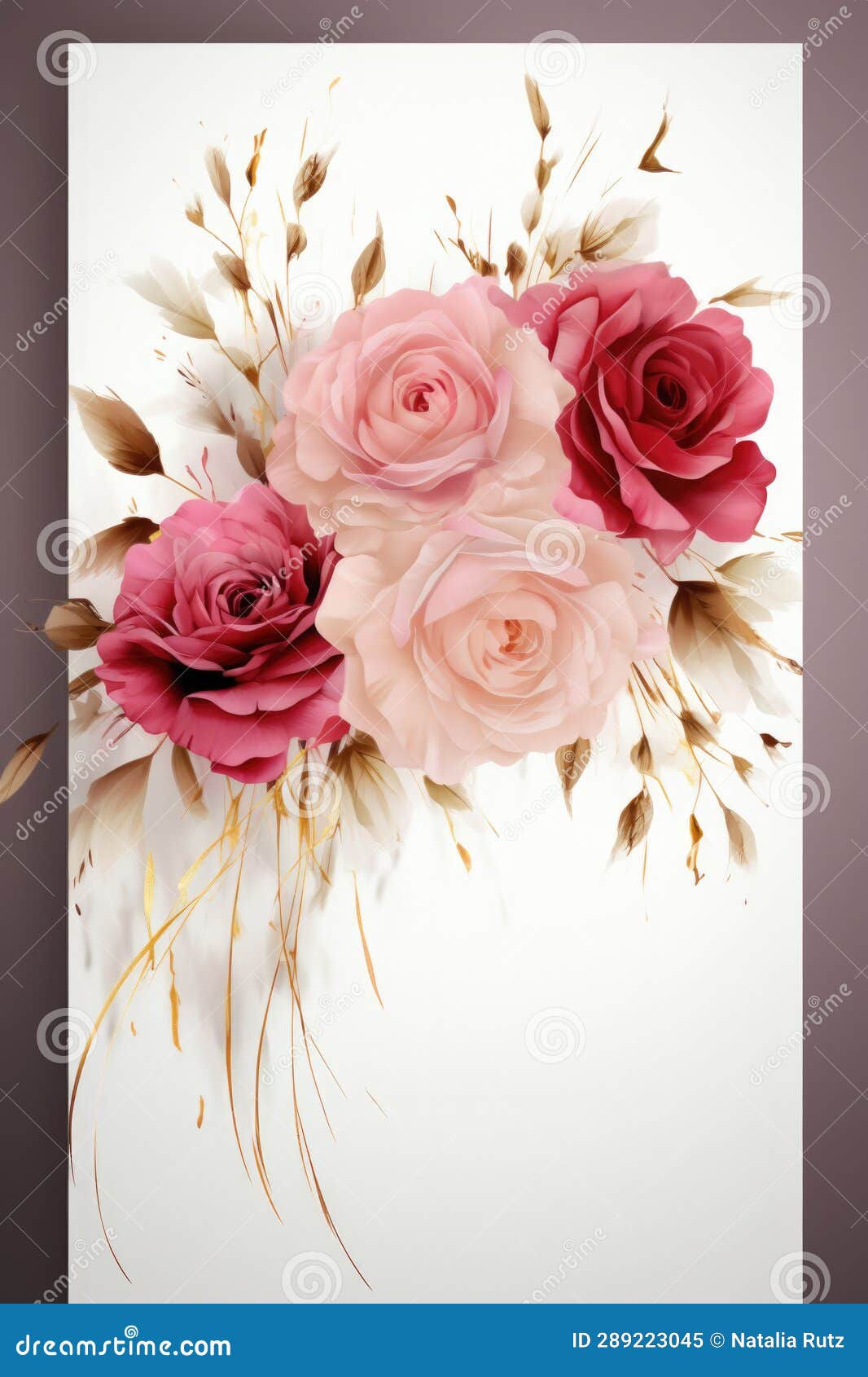 Wedding Greeting Card Front Side Stock Illustration - Illustration of ...