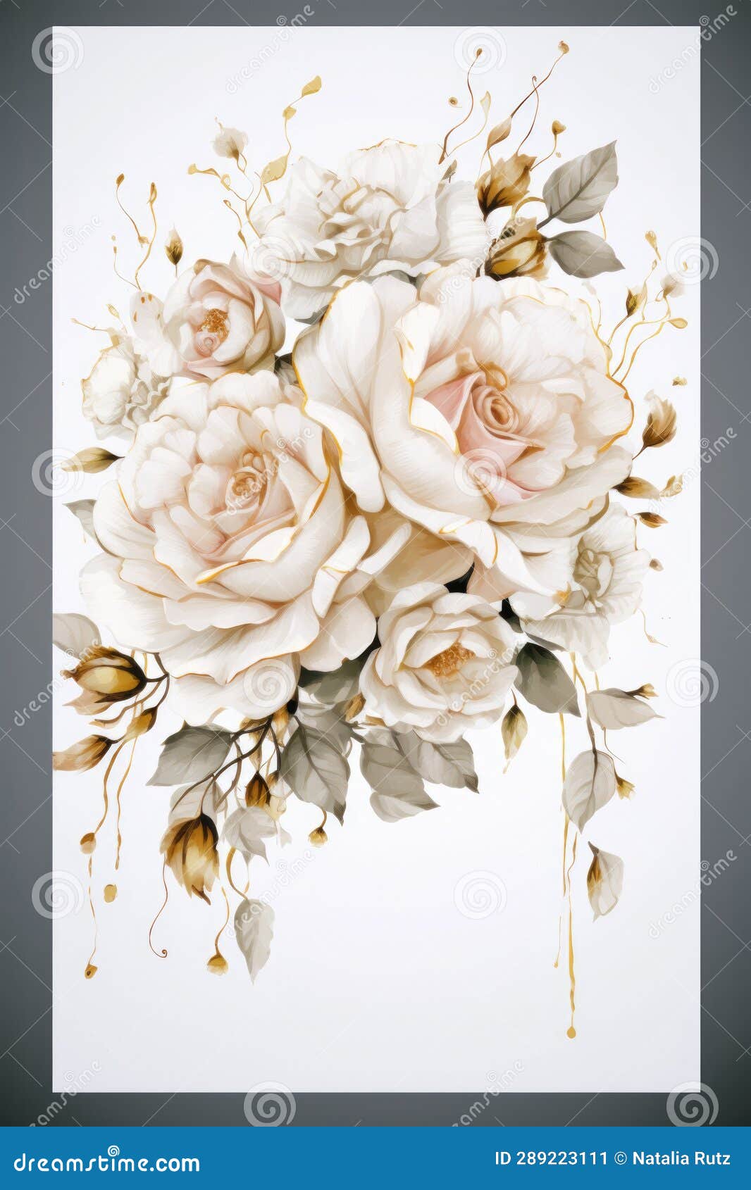 Wedding Greeting Card Front Side Stock Illustration - Illustration of ...