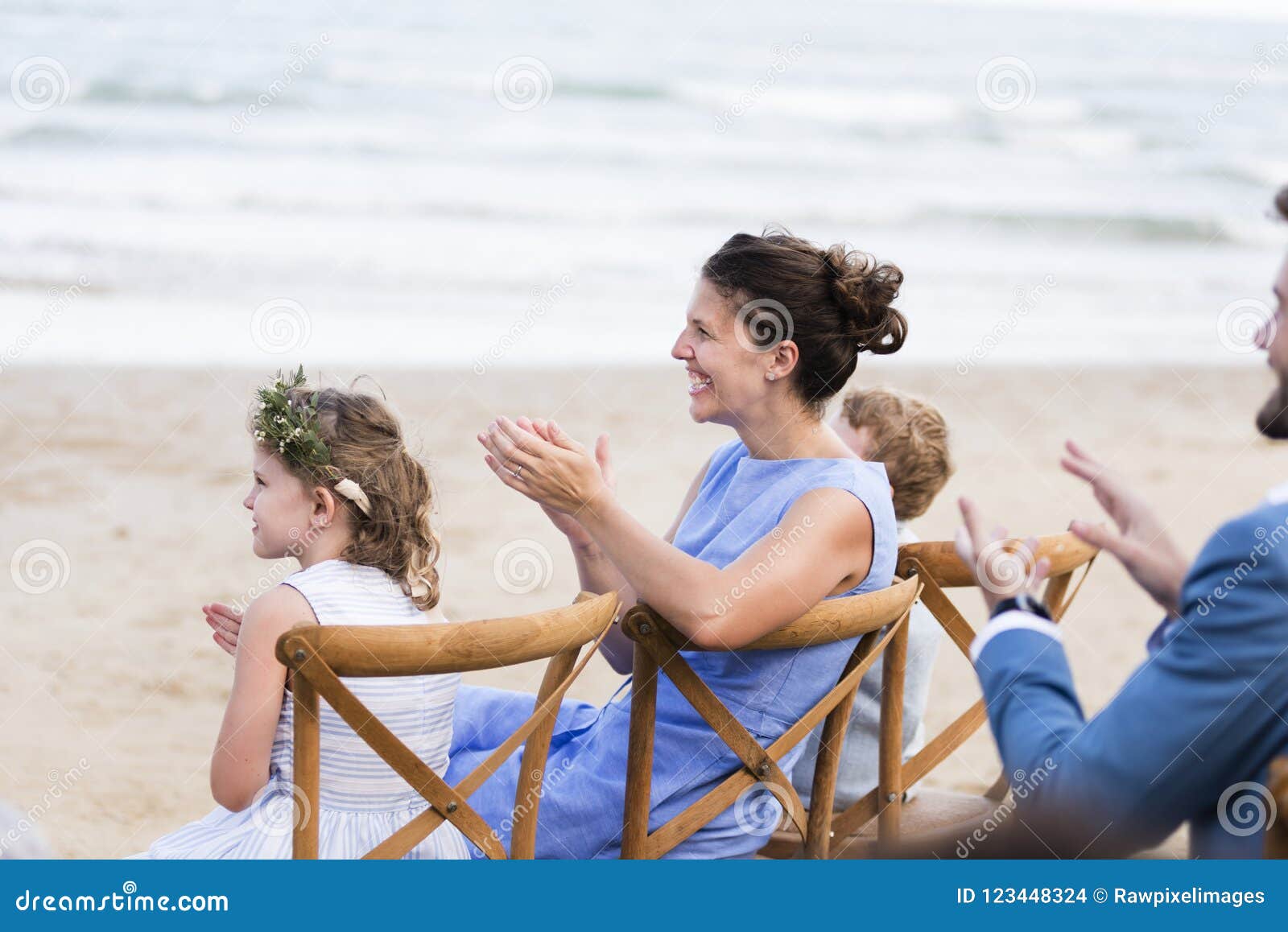 Wedding Guests Clapping for the Bride and Groom Stock Photo - Image of ...