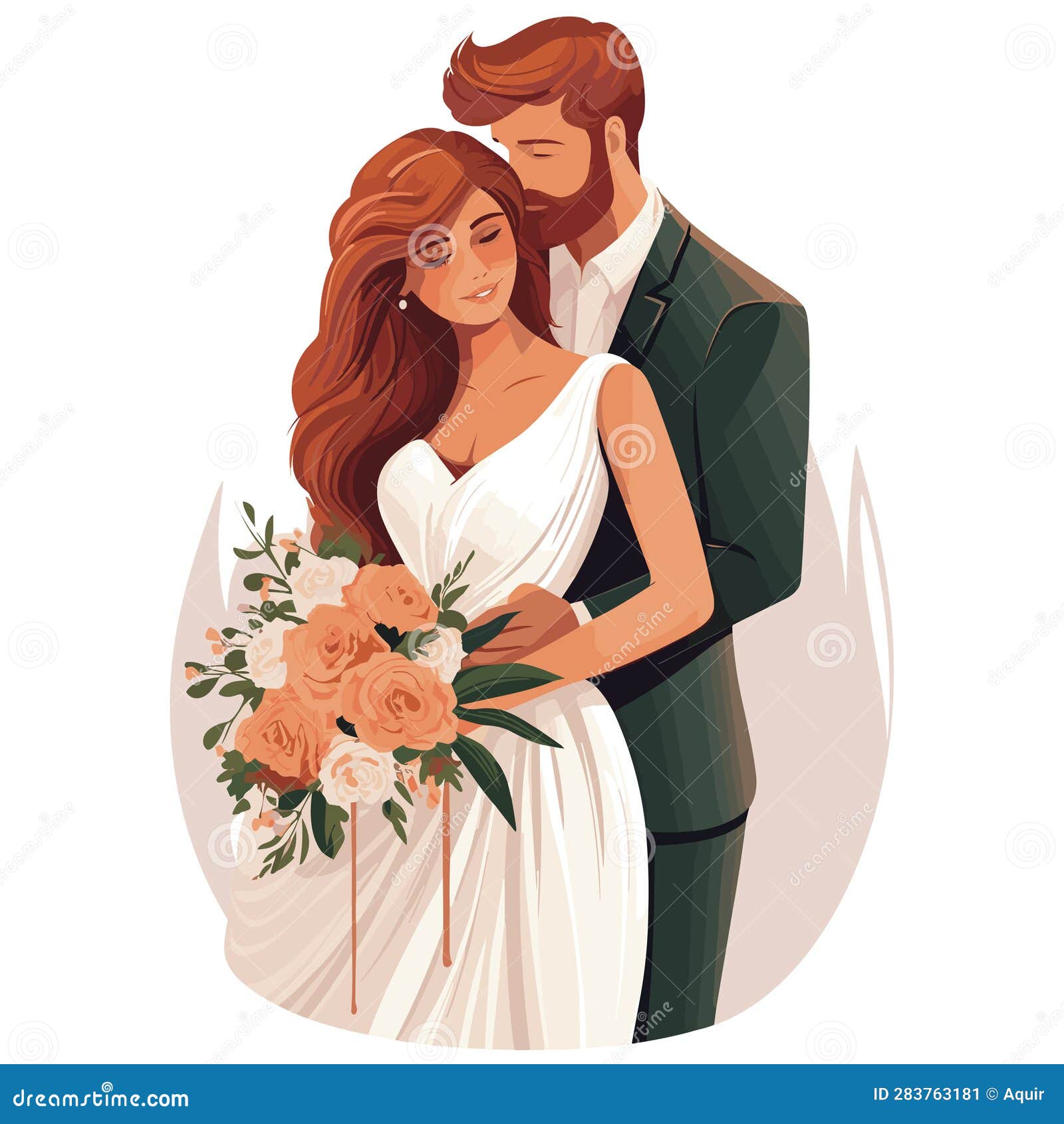Wedding Hand-drawn Comic Illustration. Wedding. Vector Doodle Style ...