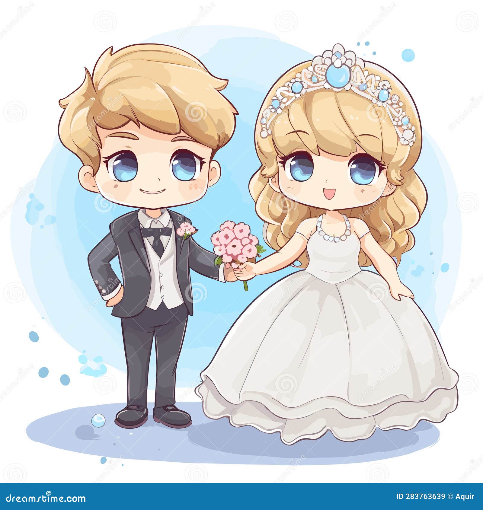 Wedding Hand-drawn Comic Illustration. Wedding. Vector Doodle Style ...