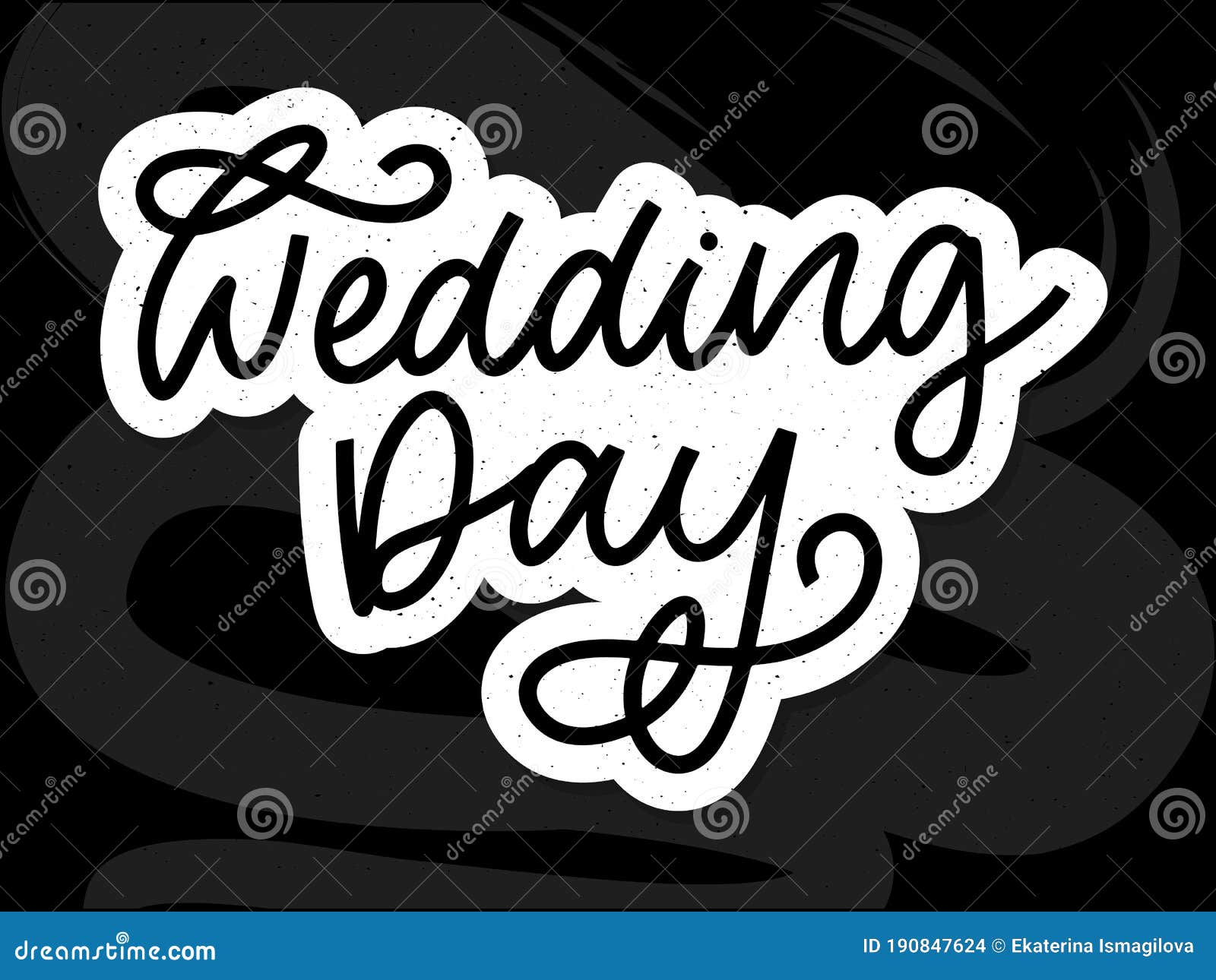 Wedding Hand Lettering Sign Calligraphy Text Brush Slogan Stock ...