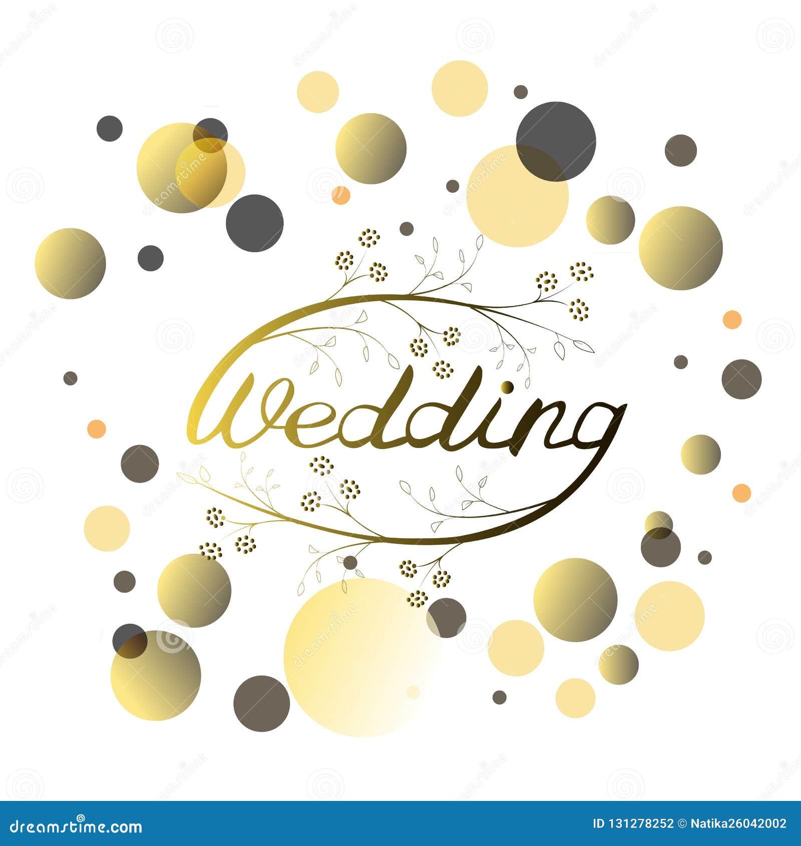 WEDDING HAND LETTERING. Vector Illustration. Wedding Invitation Stock ...