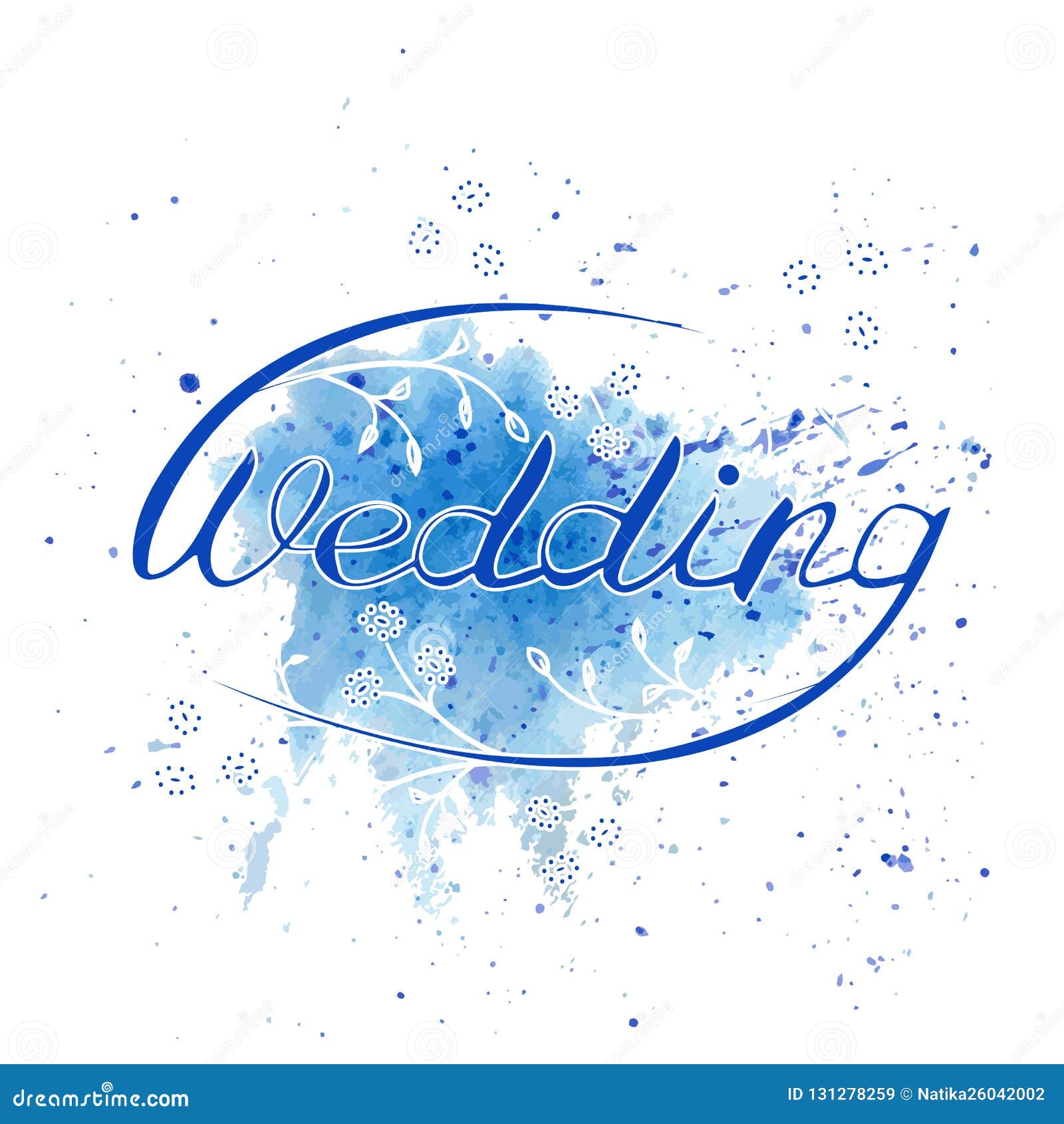 WEDDING HAND LETTERING. Vector Illustration. Wedding Invitation Stock ...