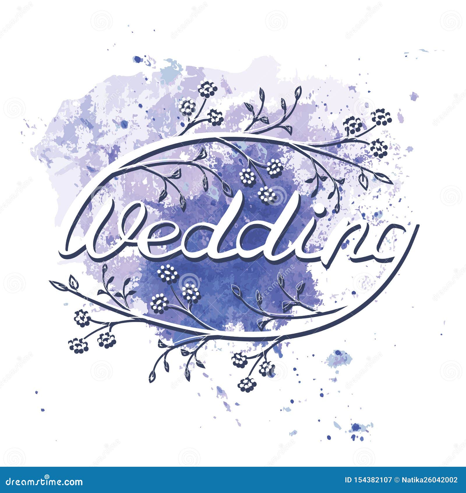 WEDDING HAND LETTERING. Vector Illustration. Wedding Invitation Stock ...