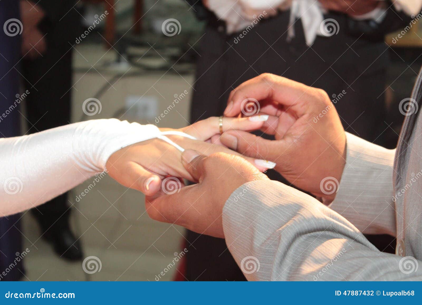 Wedding, Hands and ring stock photo. Image of diamond - 47887432