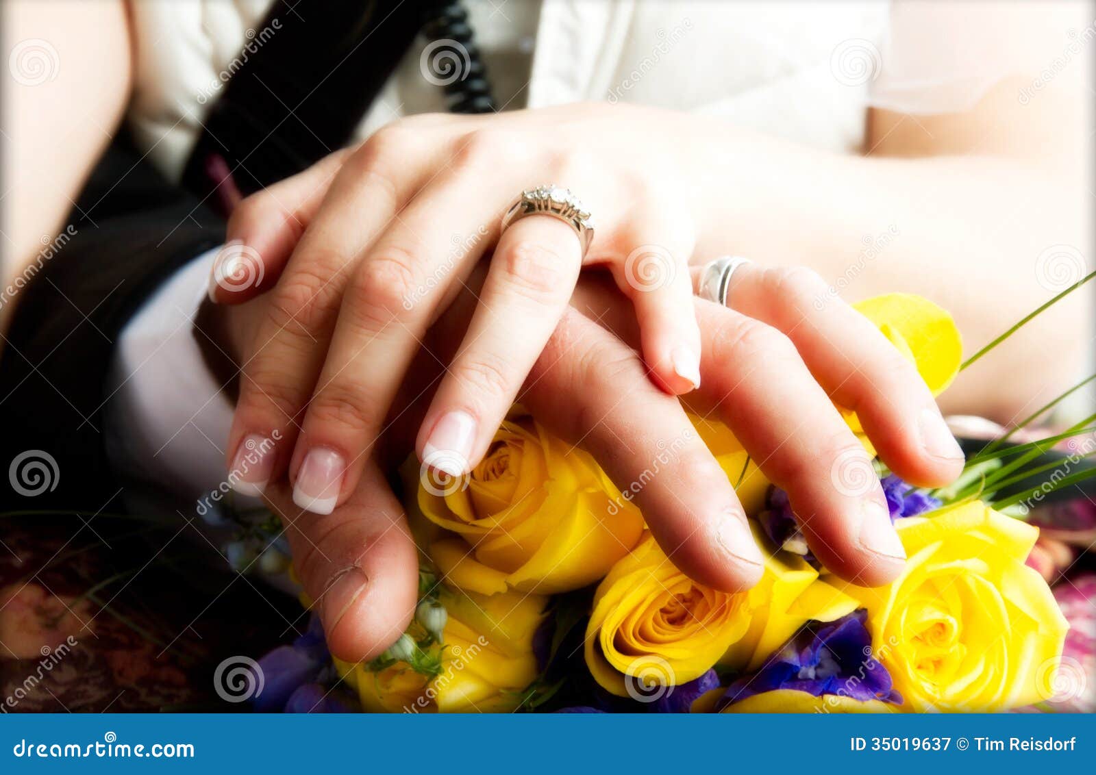 Wedding Hands Together stock image. Image of groom, flowers - 35019637