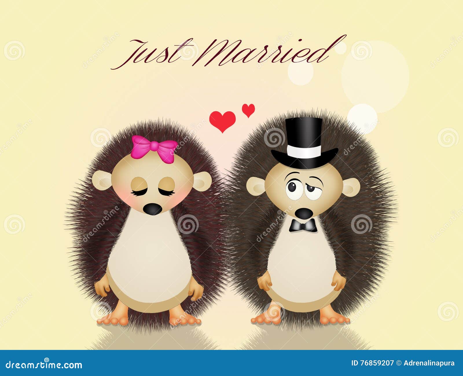 Wedding hedgehogs stock illustration. Illustration of forest - 76859207