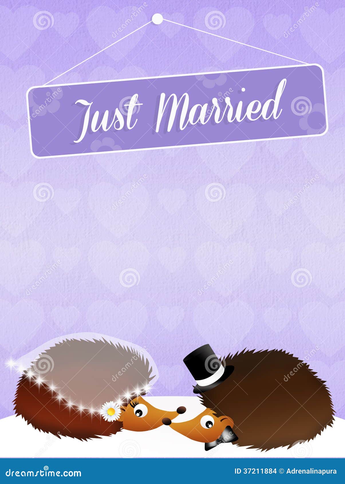 Wedding of hedgehogs stock illustration. Illustration of cute - 37211884